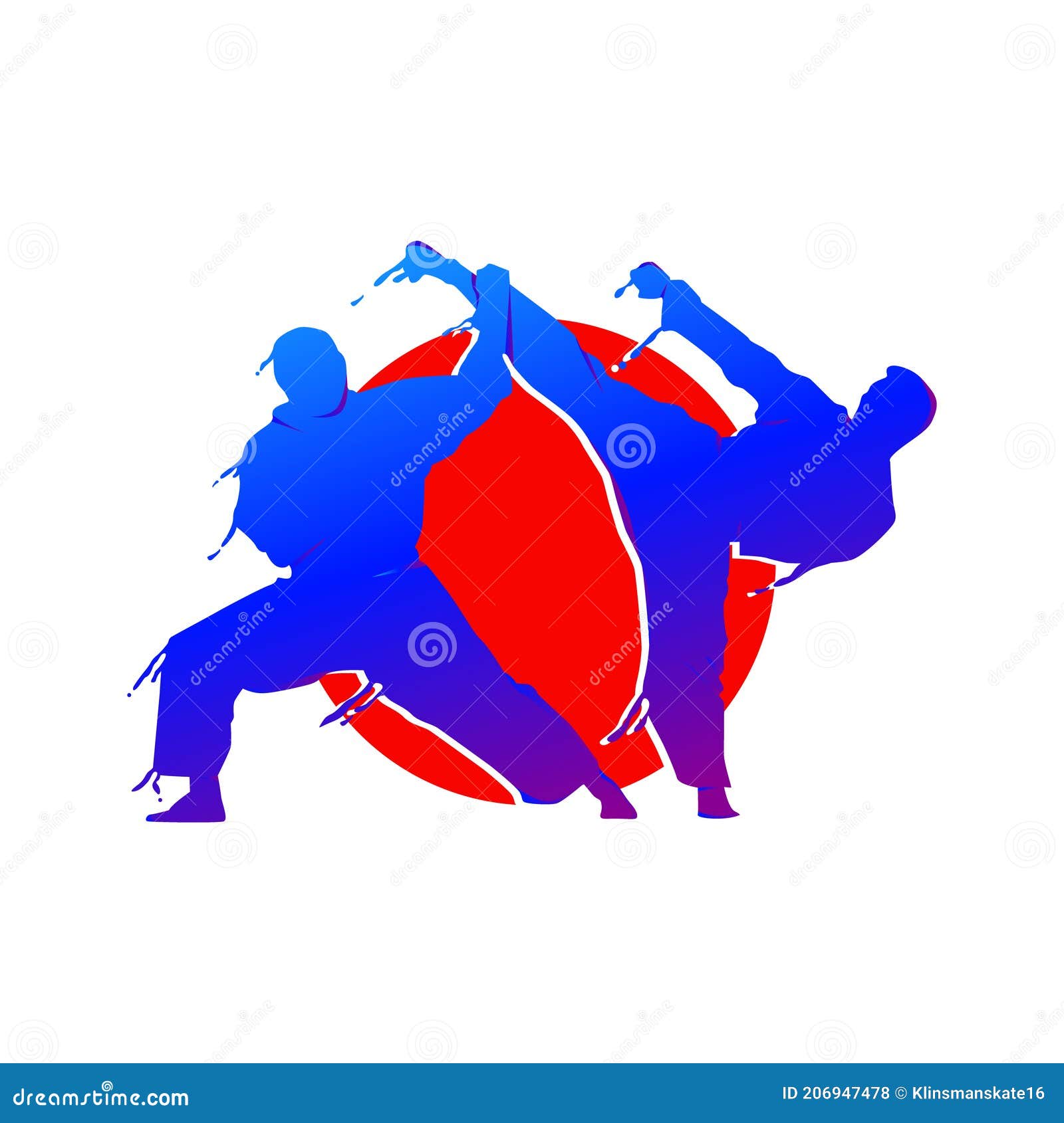 Illustration Fighting Martial Art Design Vector Conceptual Stock ...