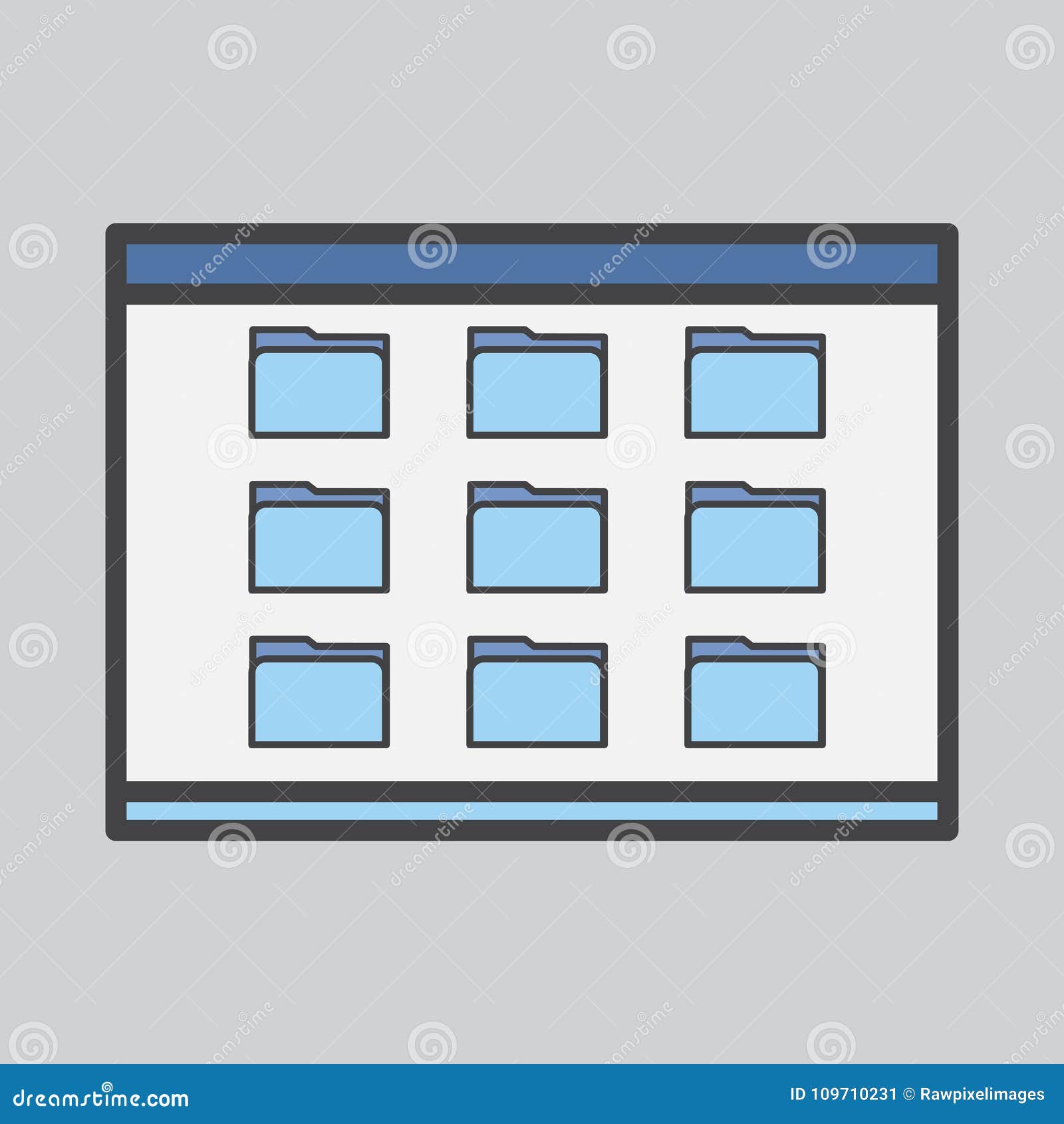 Illustration of File Folders Computing Technology Stock Illustration ...