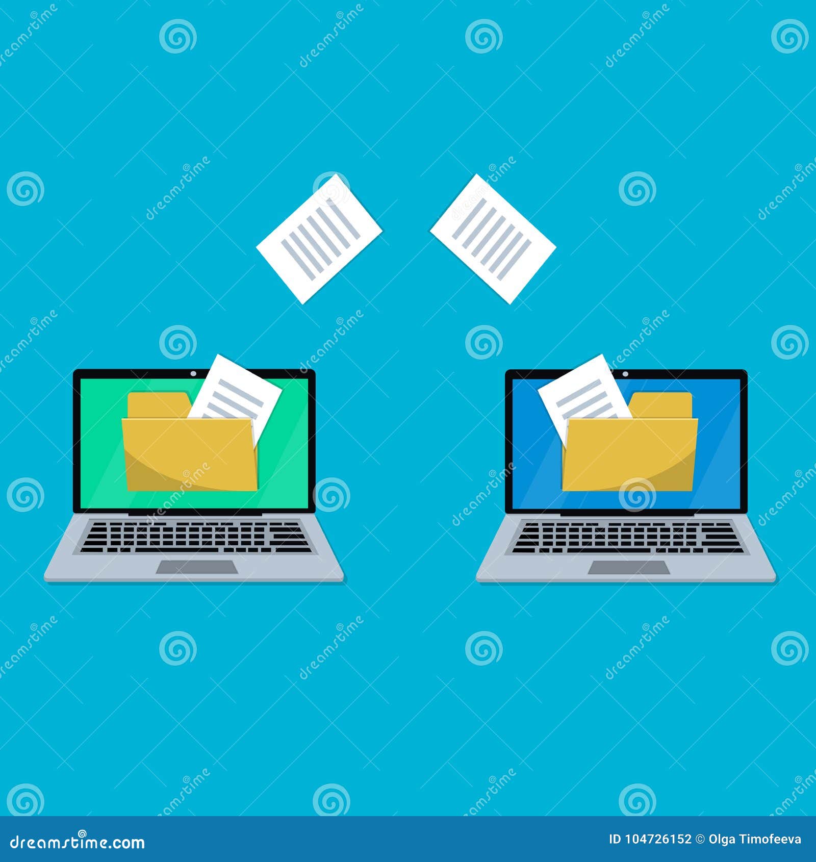Illustration of Files Backup Stock Vector - Illustration of ...