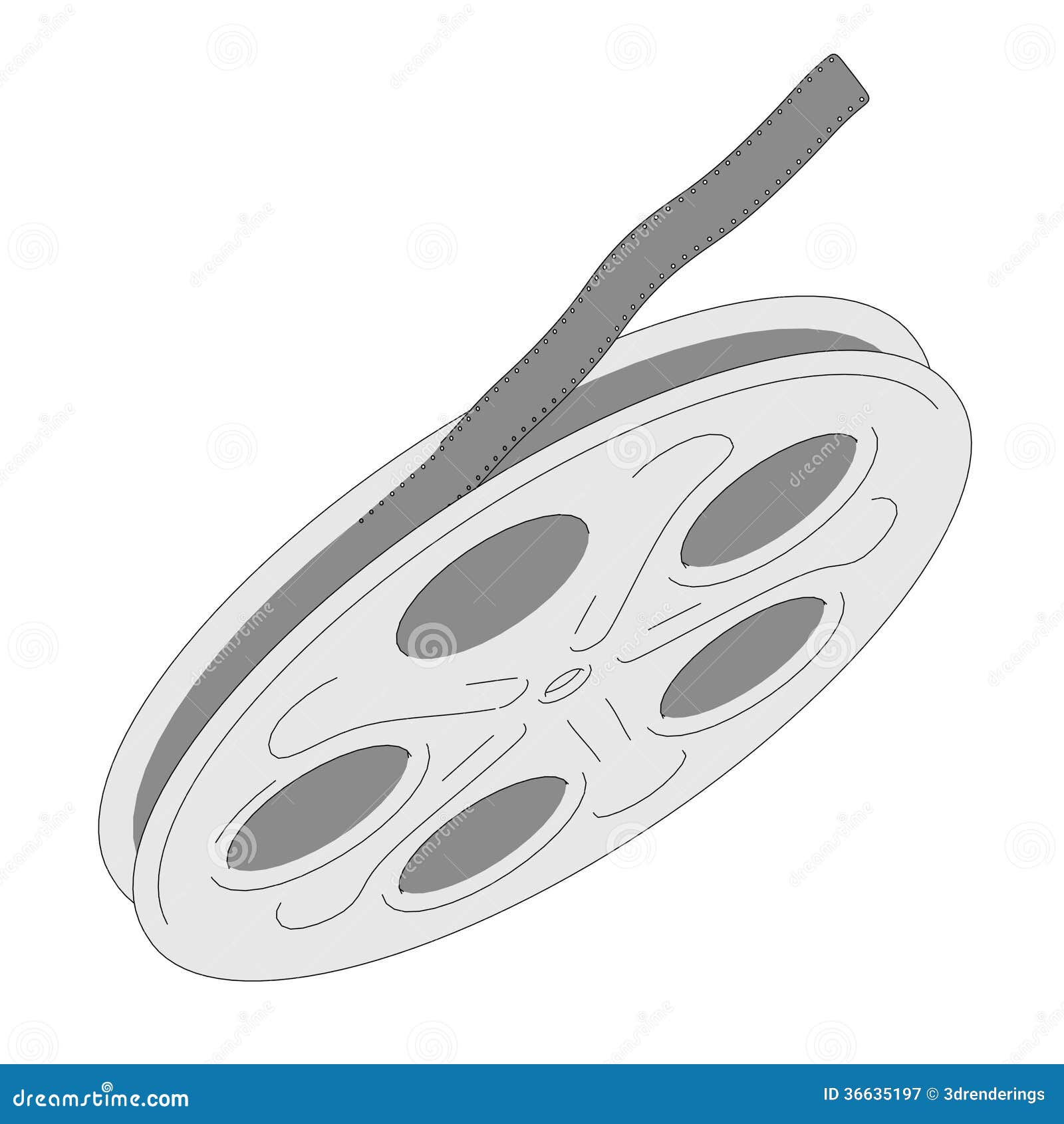 Illustration of film reel stock illustration. Illustration of circle ...