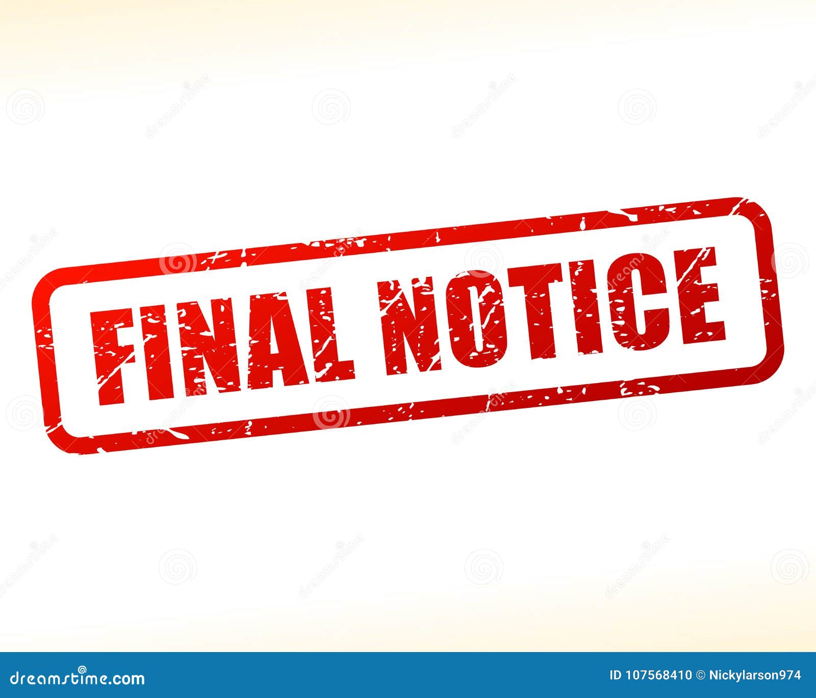 Final notice text stamp stock vector. Illustration of notification ...