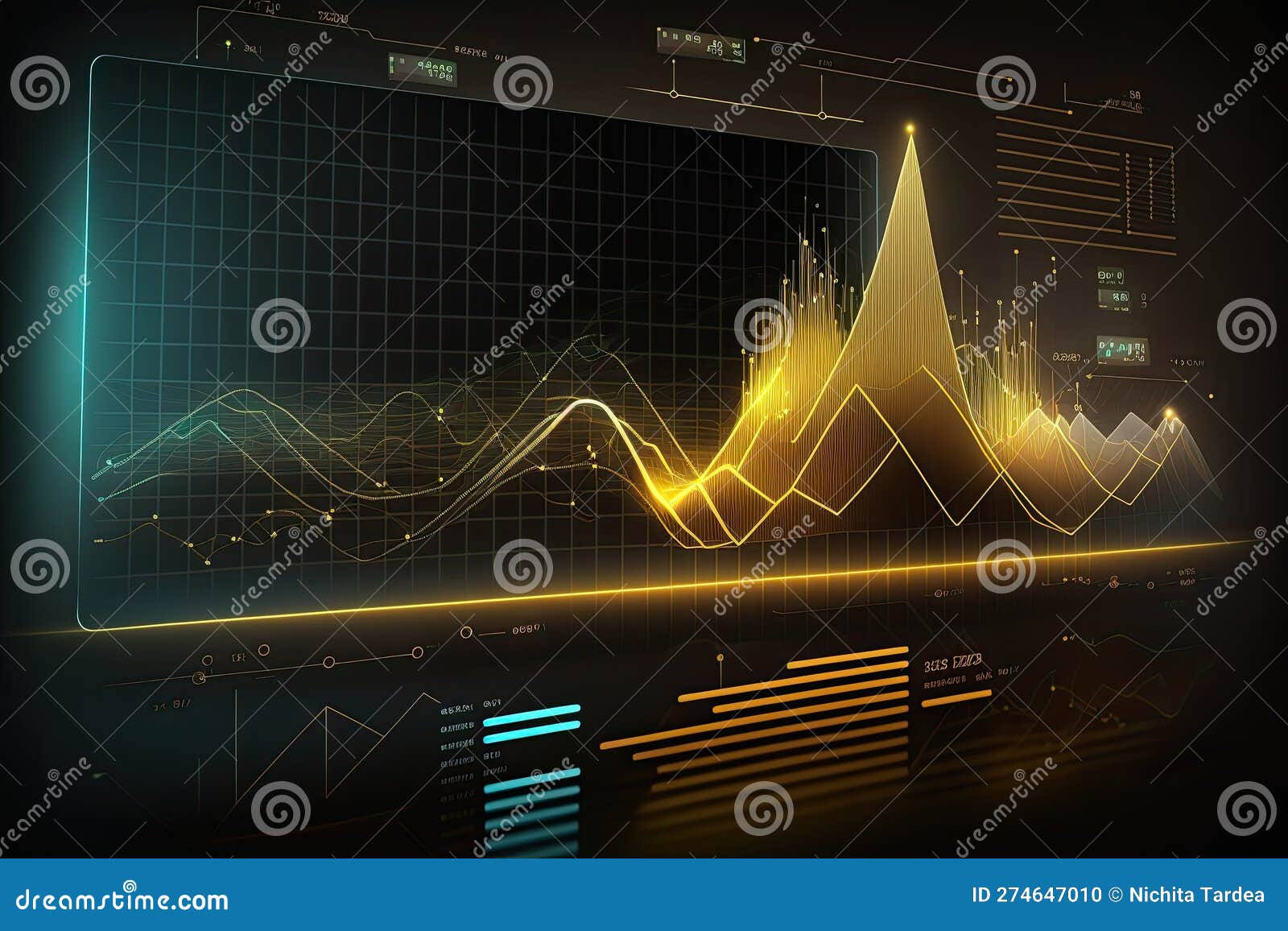 Illustration of a Financial Chart Displayed on a Computer Screen ...
