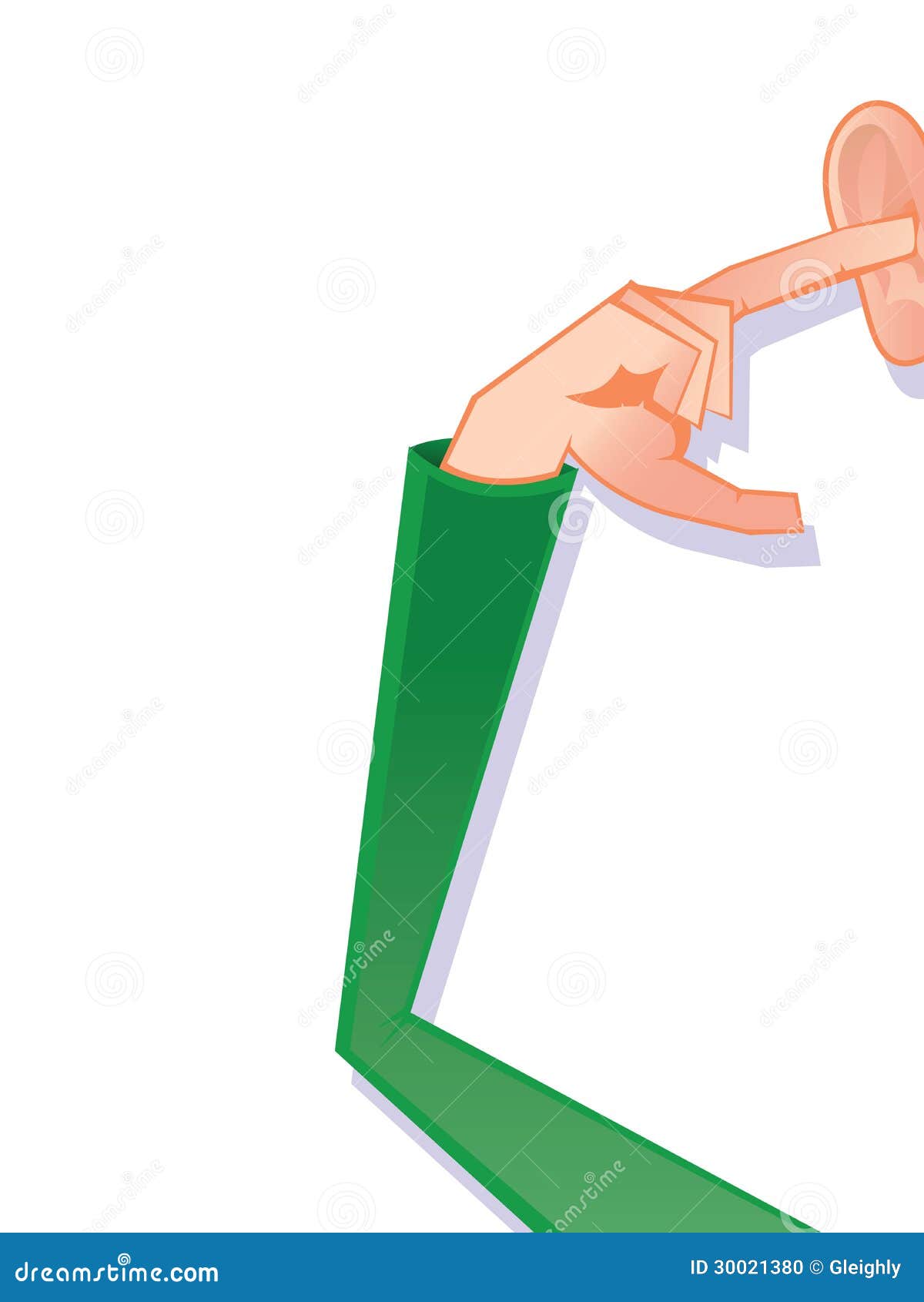 Plugging your Ear stock vector. Illustration of graphic - 30021380