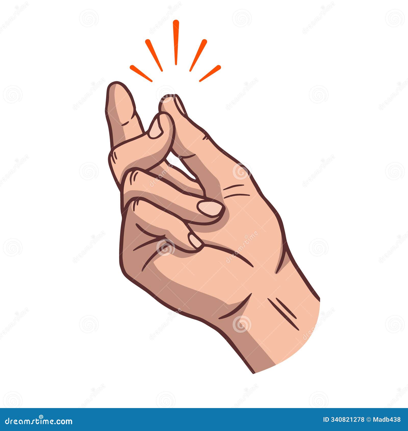 Illustration of a Finger Snap. Stock Illustration - Illustration of ...