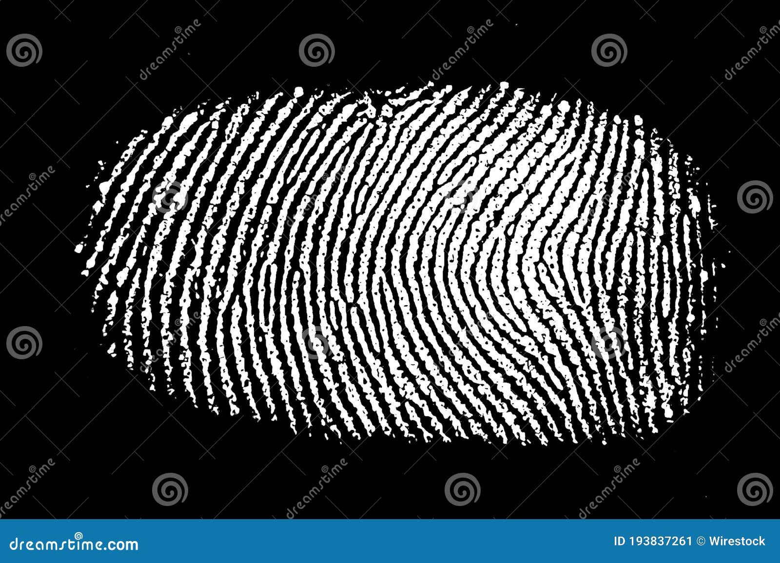 Illustration of a Fingerprint on a Black Background Stock Image - Image ...