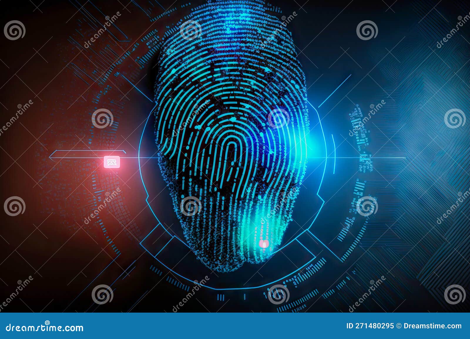 Illustration of Fingerprint Identification Stock Illustration ...