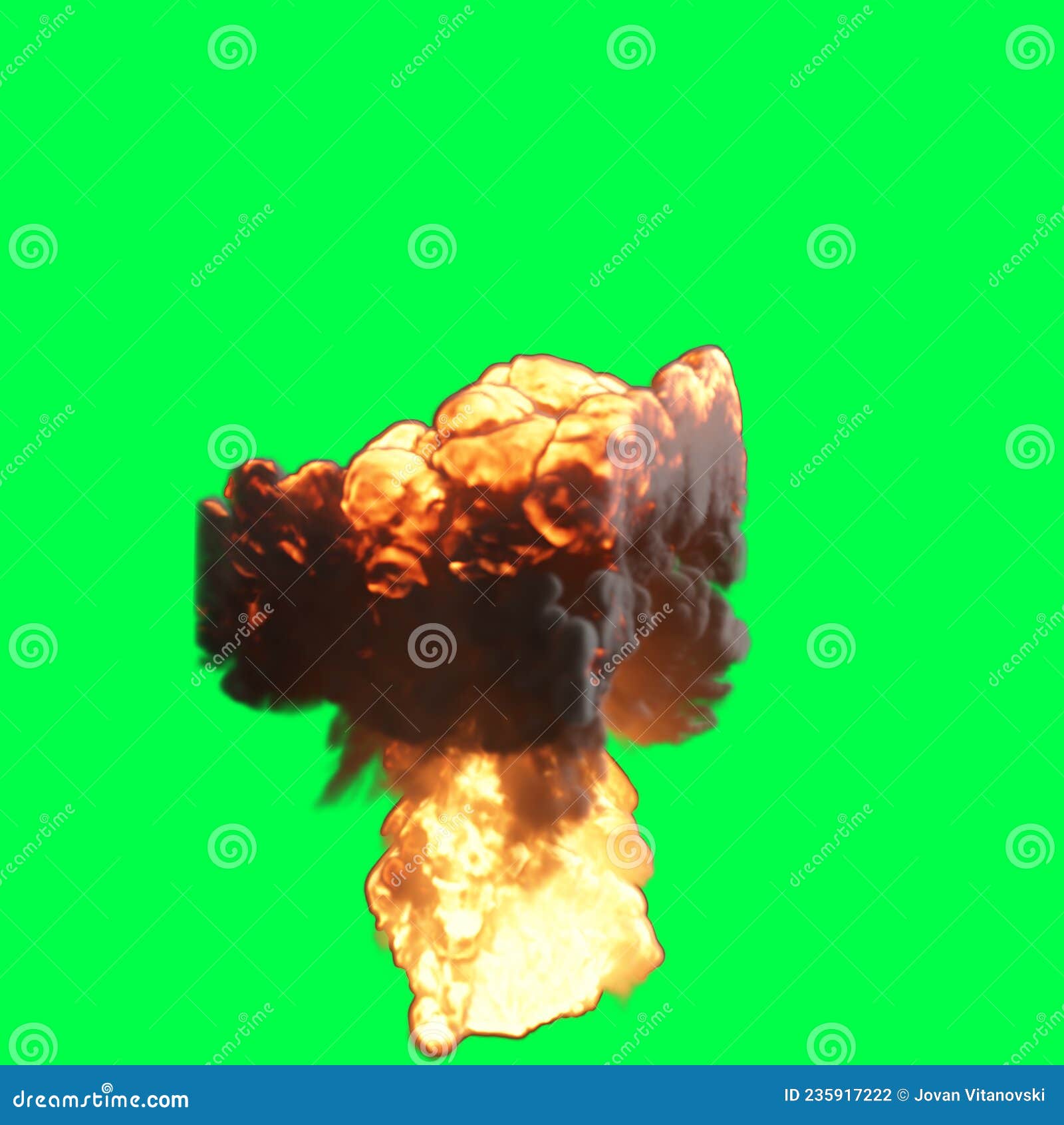Illustration - Fire Ball on Green Screen Stock Illustration ...
