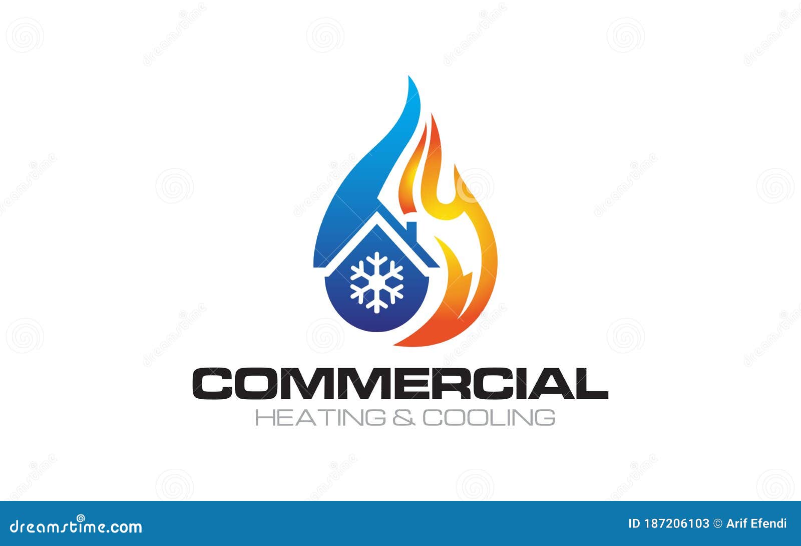 Illustration of Fire and Cooling Logo Design Stock Vector ...