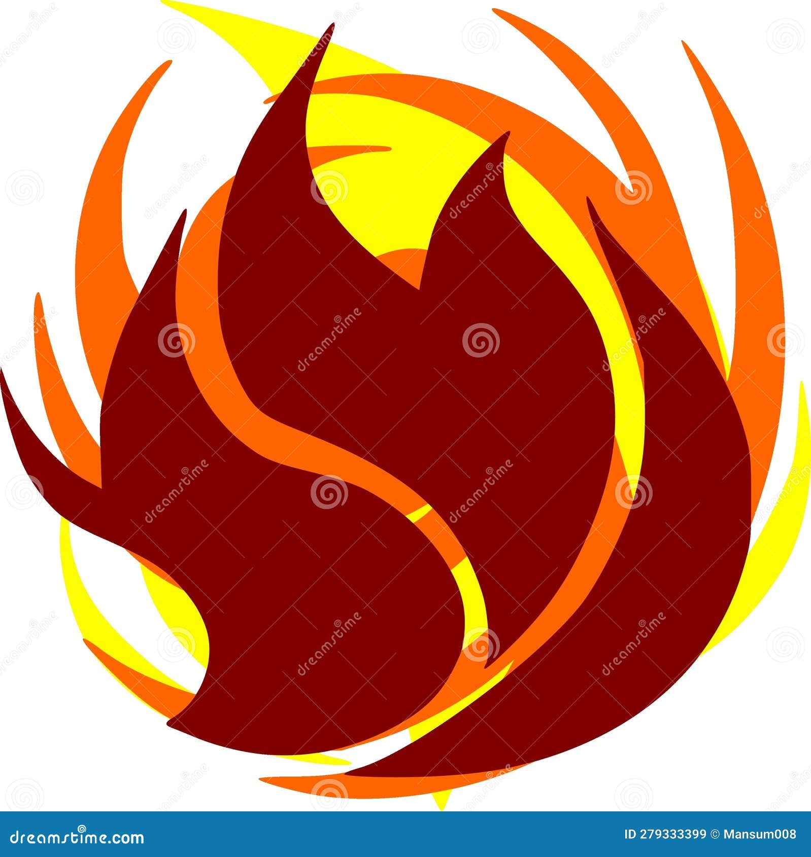 Illustration of fire icon stock illustration. Illustration of beautiful ...