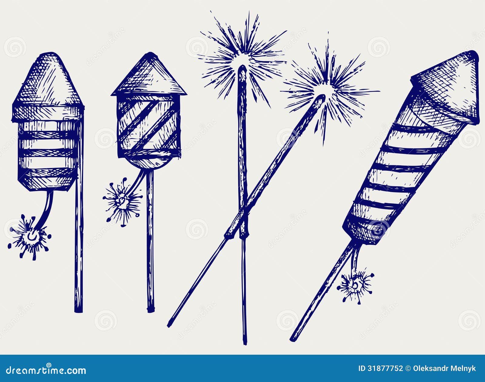 Illustration fireworks stock vector. Illustration of celebration - 31877752