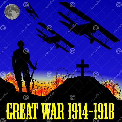Illustration of the First World War (the Great War Stock Vector ...