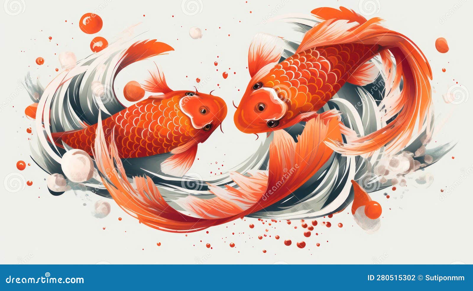 Illustration of a Fish in a Circle with Ai Generated Stock Illustration ...