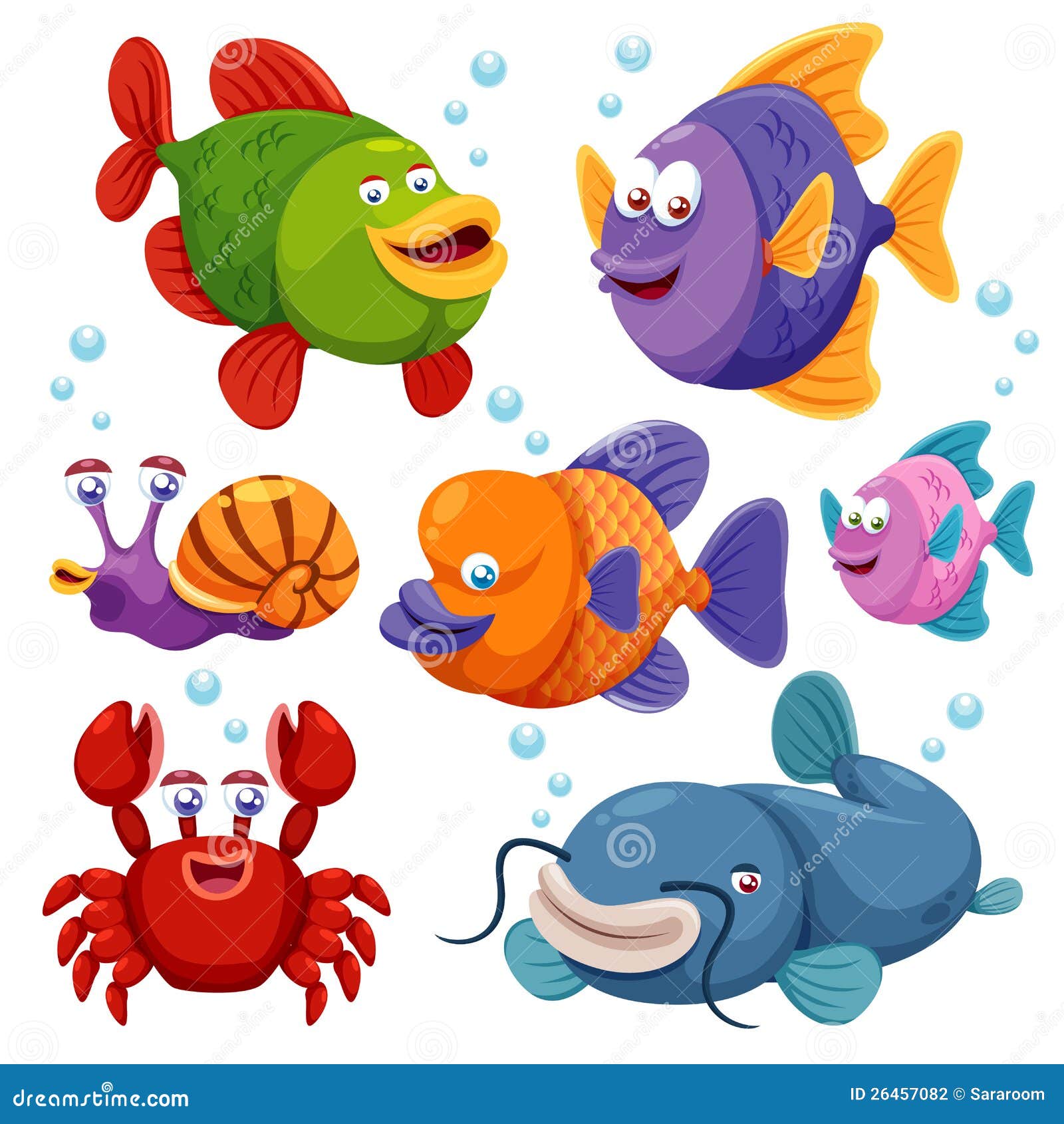 Illustration of Fish Collection Stock Vector - Illustration of clipping ...