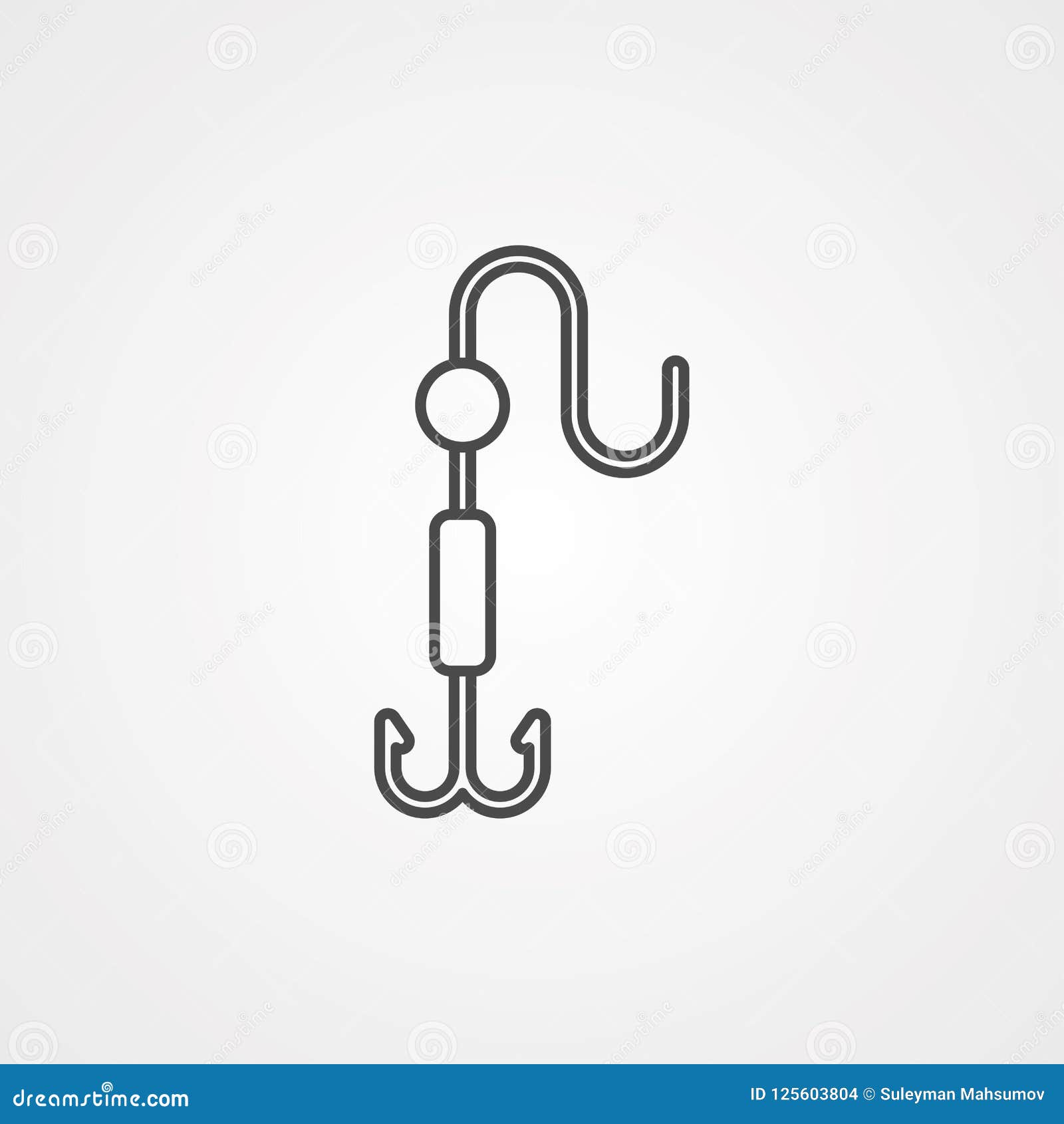 Hook Vector Icon Sign Symbol Stock Vector - Illustration of decoy, gear ...