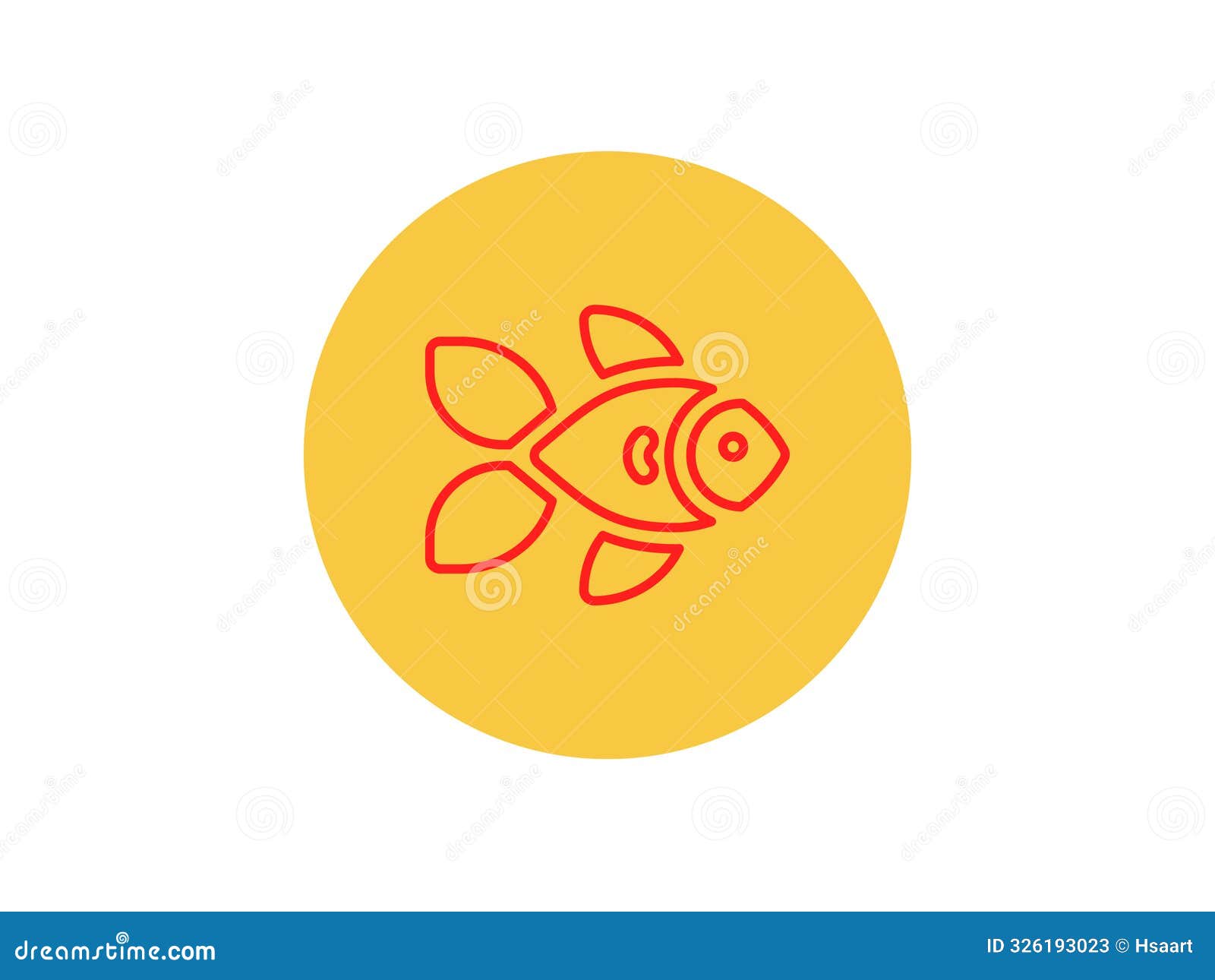 Illustration of Fish Flat Icon Stock Vector - Illustration of contour ...