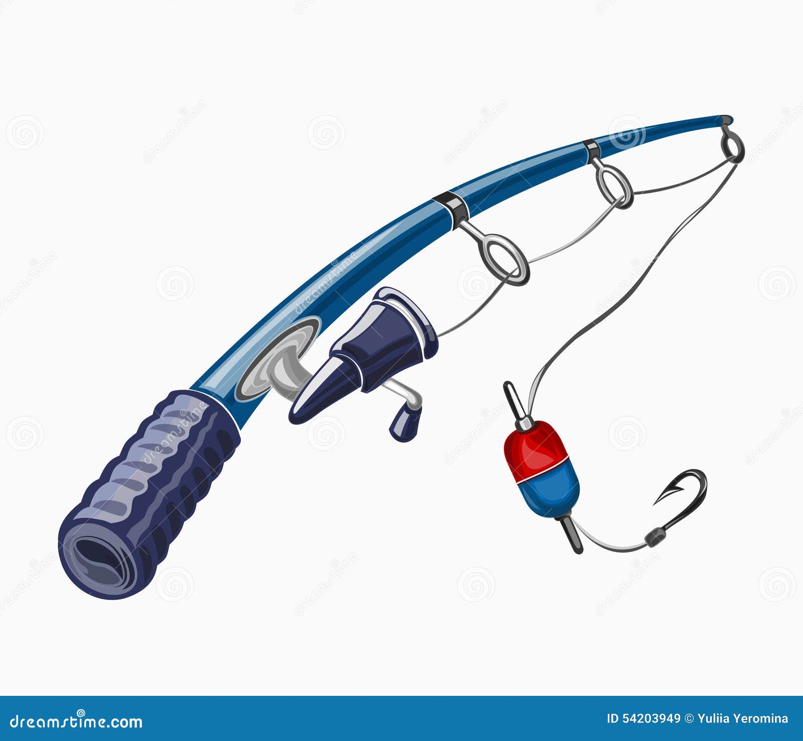 Illustration of Fishing Rod on White Background Stock Vector ...