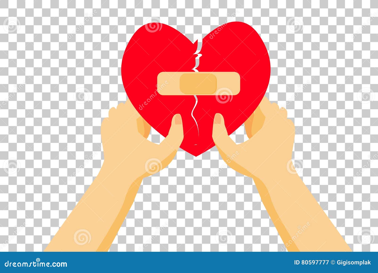Illustration for Fixing a Broken Heart Stock Vector - Illustration of ...