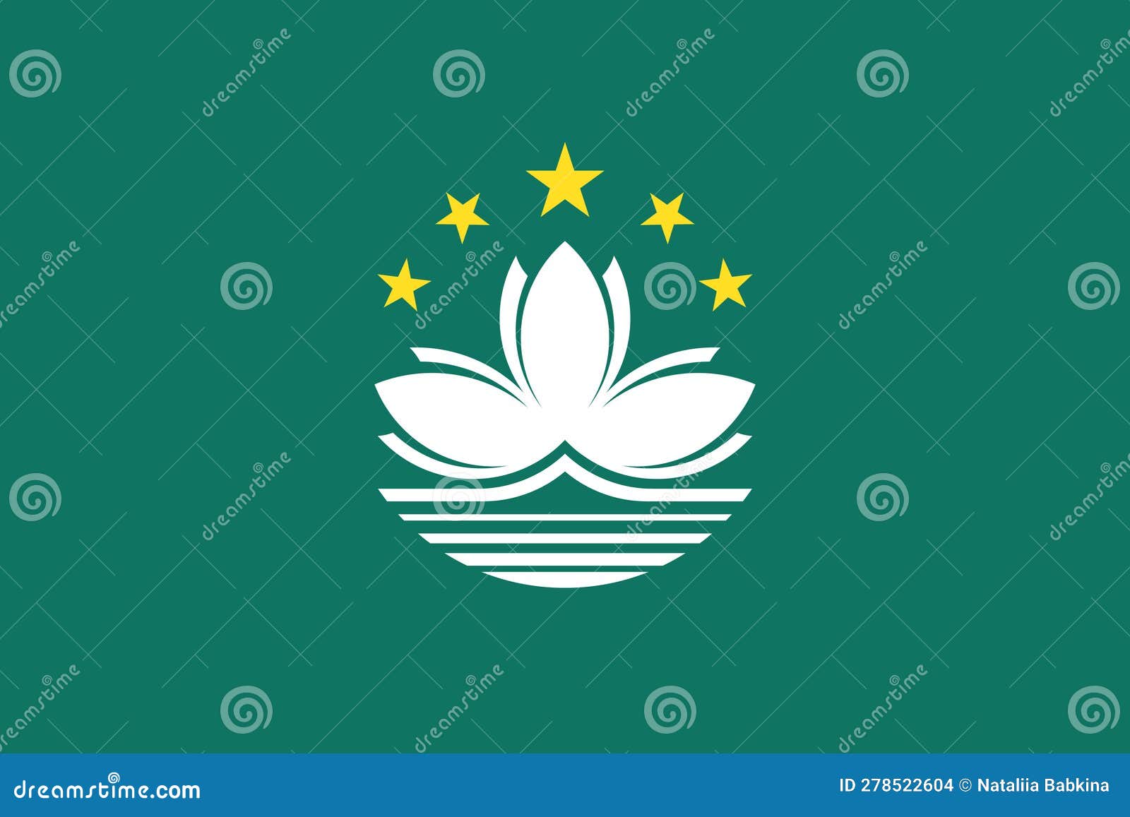 Macanese Flag. 3D Waving Flag Design. The National Symbol Of Macau, 3D ...