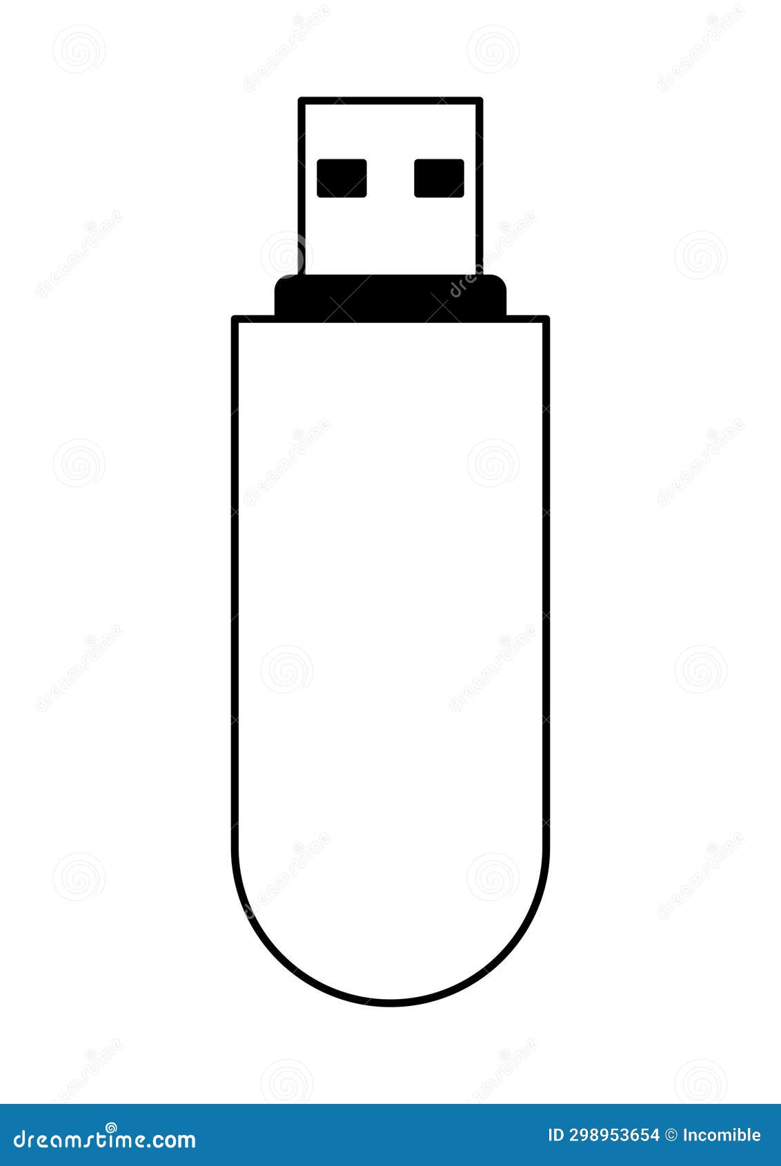Illustration of Flash Drive. Computer Equipment and Work Device Stock ...
