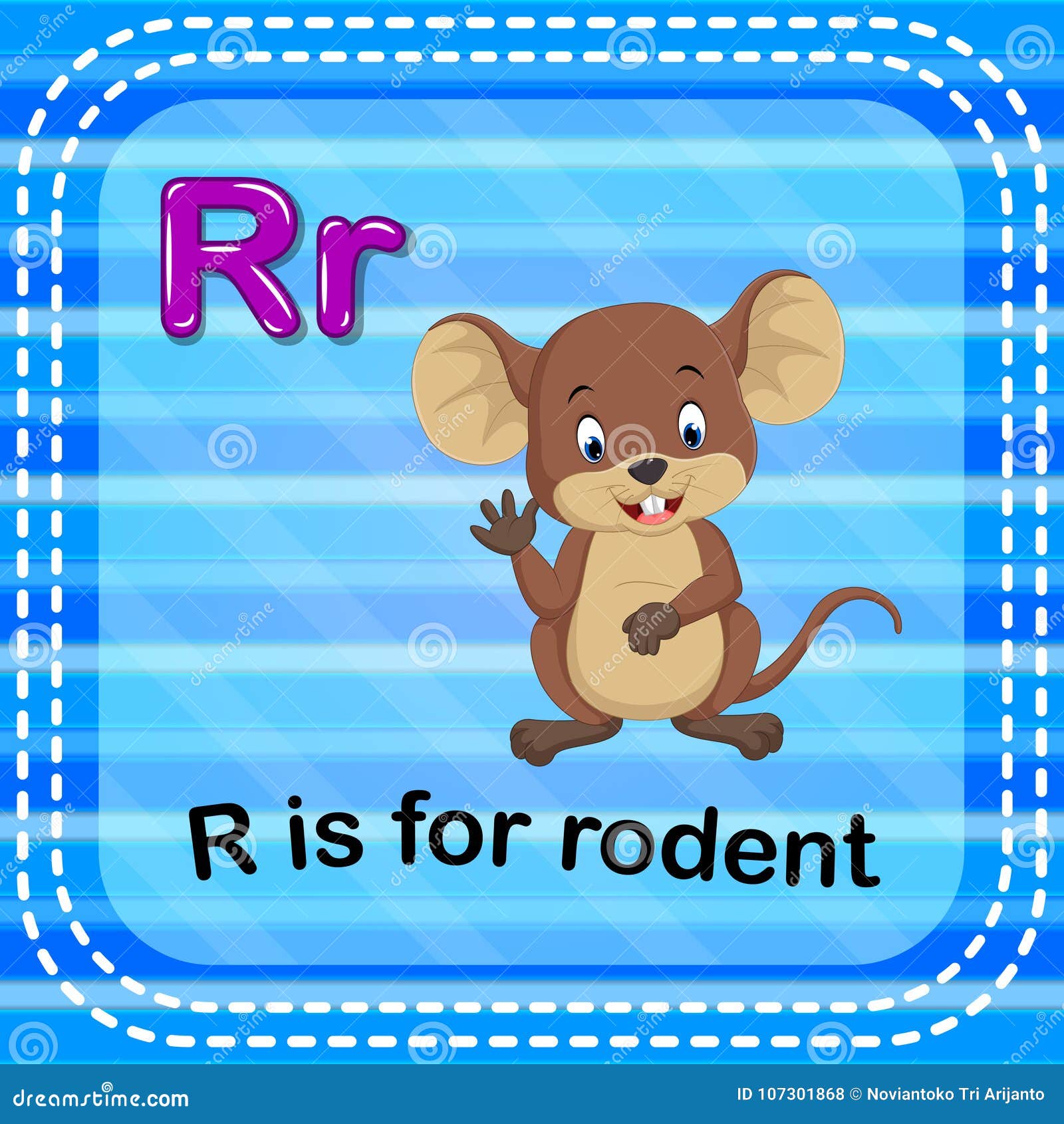 Flashcard Letter R Is For Rodent Vector Illustration | CartoonDealer ...