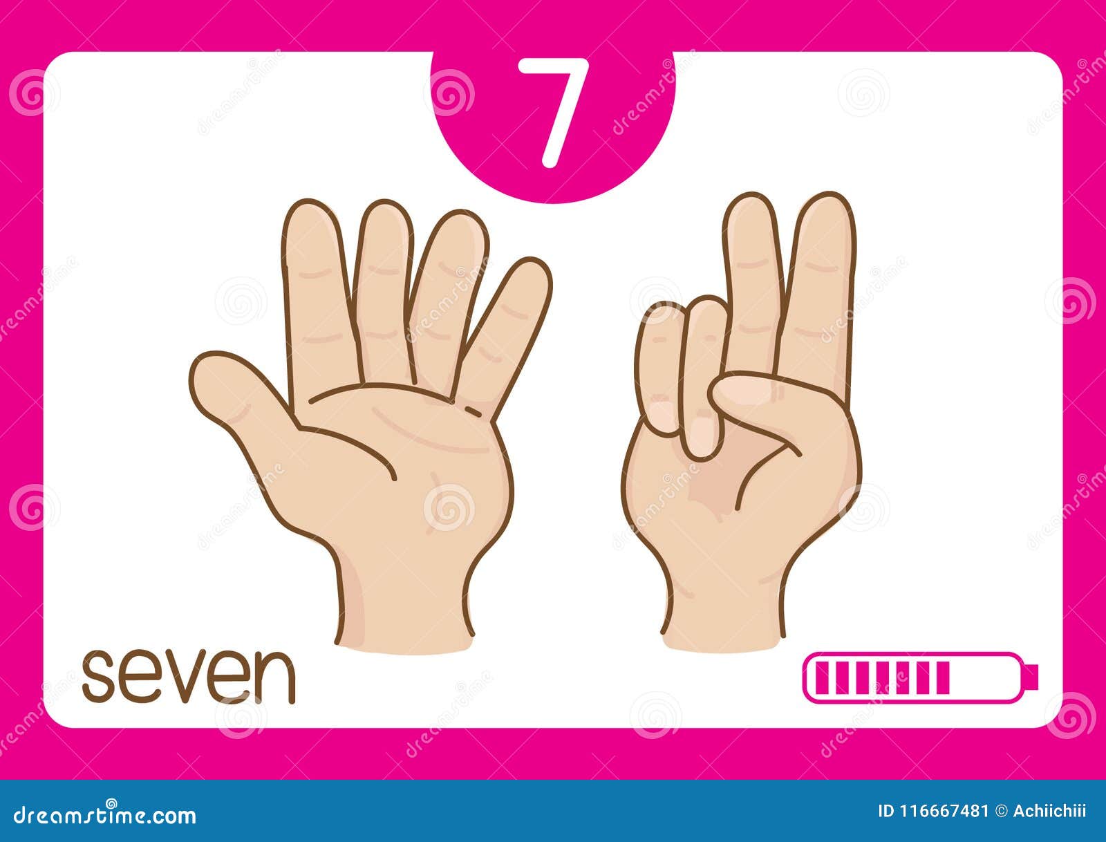 Flashcard number seven stock vector. Illustration of school - 116667481 Flashcard number seven stock vector. Illustration of school - 116667481
