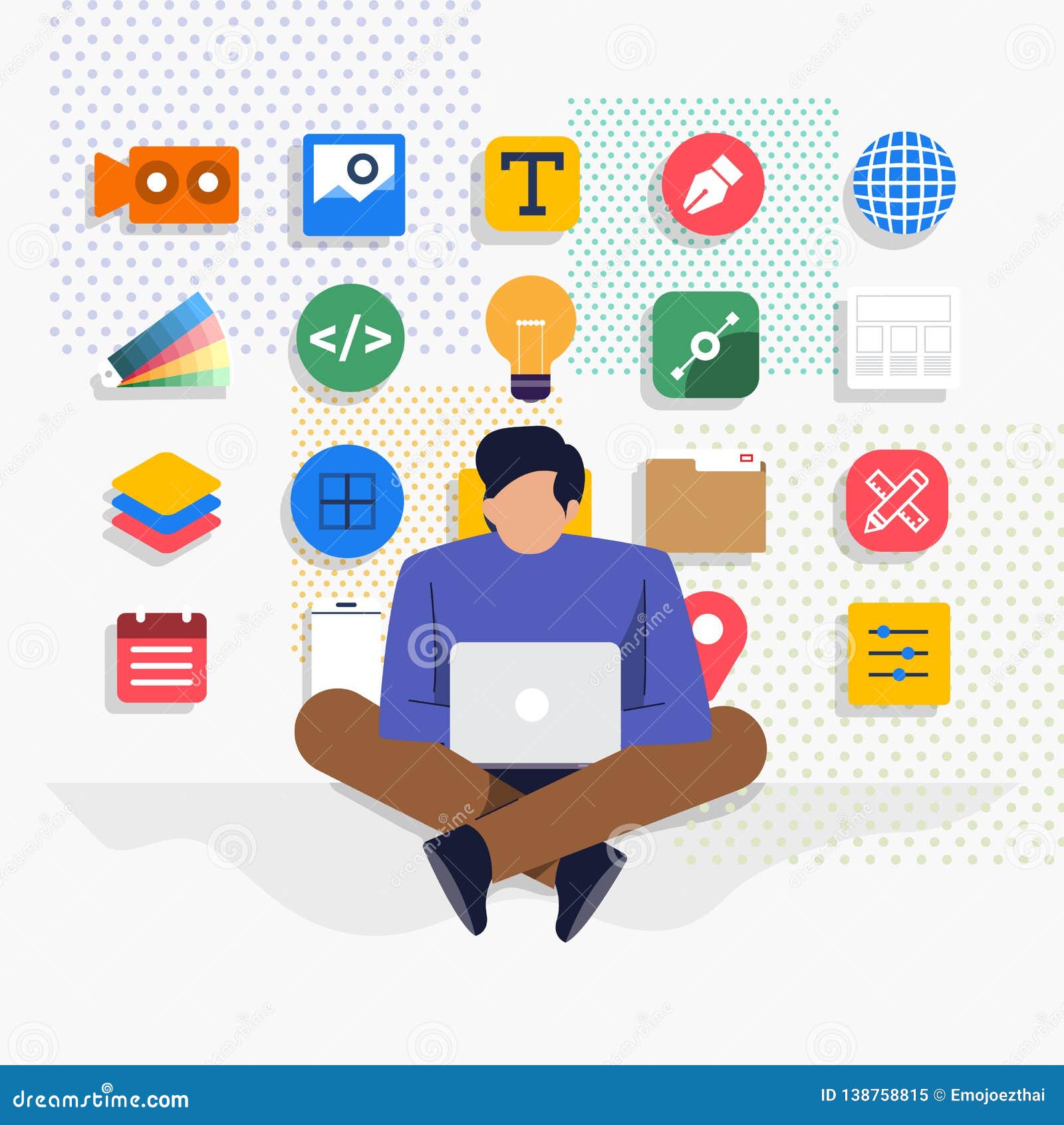Web Designer Concept stock vector. Illustration of development - 138758815 Web Designer Concept stock vector. Illustration of development - 138758815