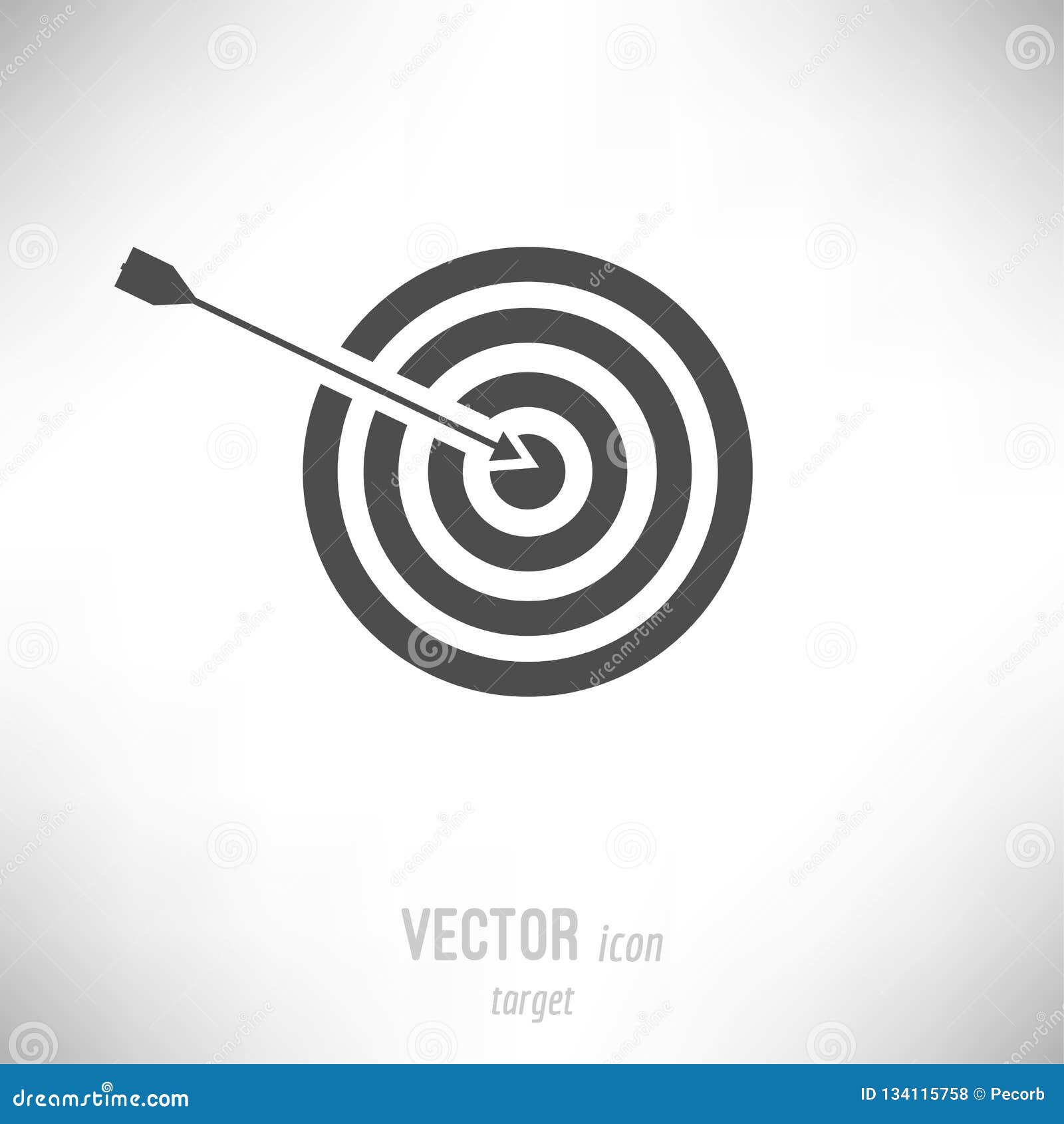 Illustration of Flat Design Target Icon Stock Vector - Illustration of ...