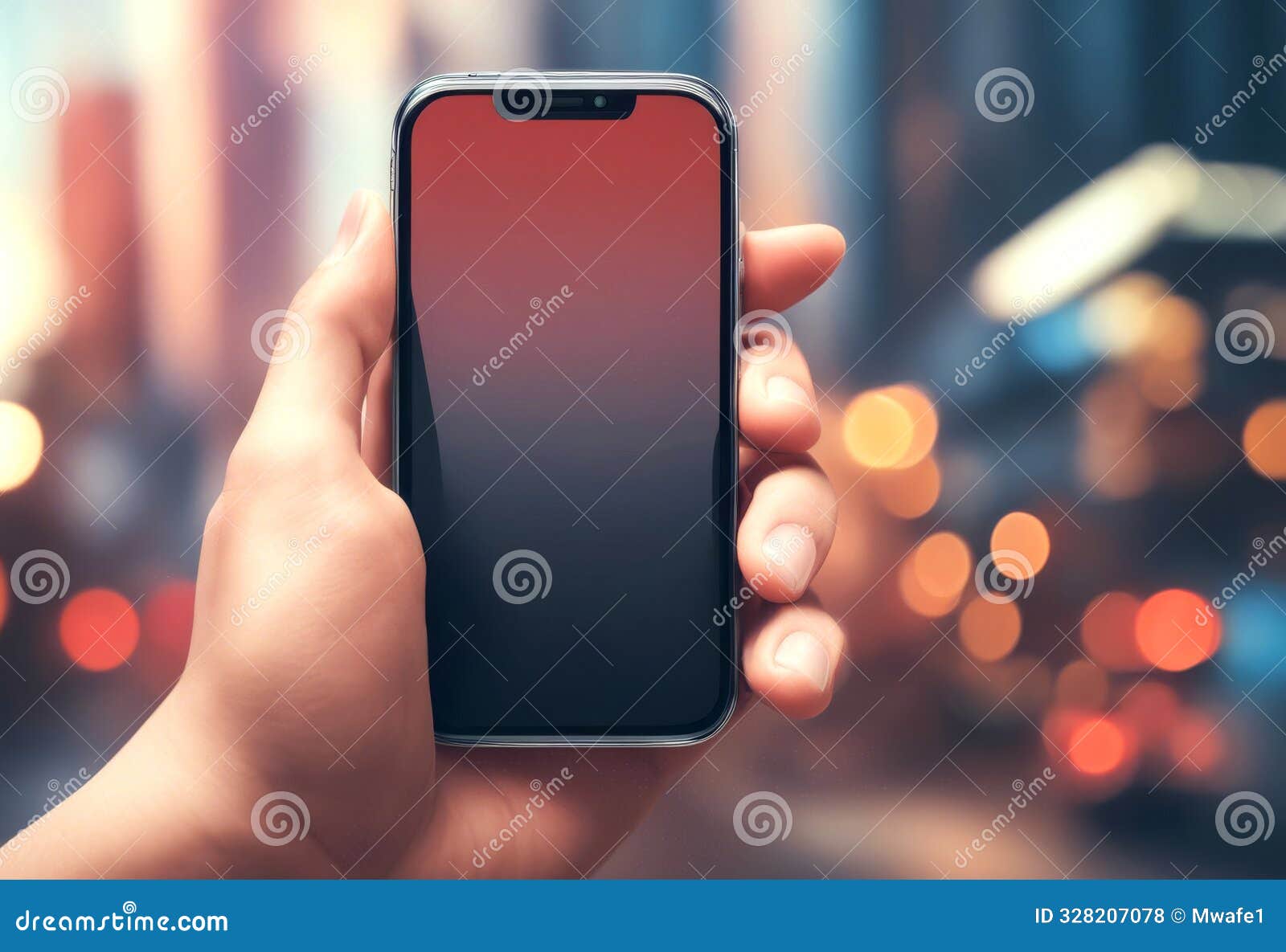 Less Illustration Flat Human Hand Holding Mobile Vector Bezel Cellular ...