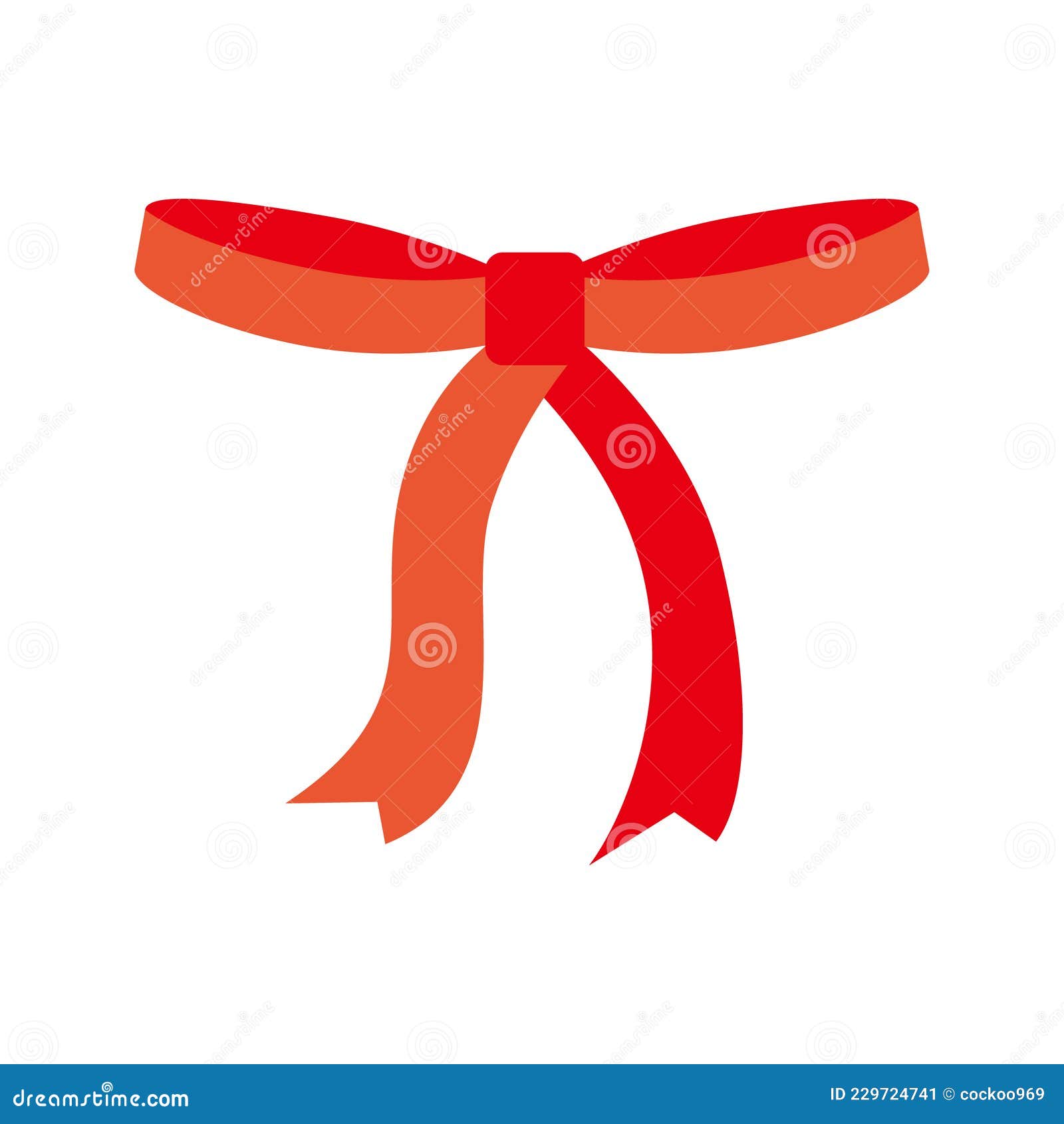 Illustration of Flat Red Ribbon Stock Vector - Illustration of motif ...