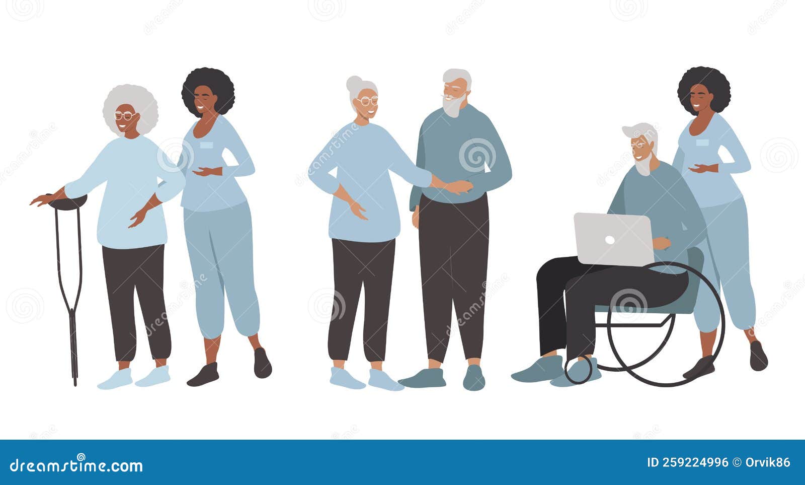 Illustration in a Flat Style - a Set of Pictures on the Theme of the ...