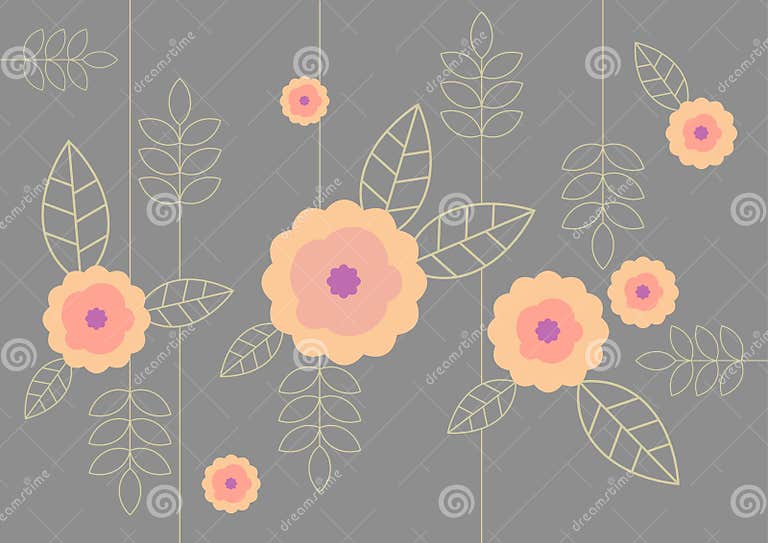 Illustration of Flower Pattern. Stock Vector - Illustration of grunge ...