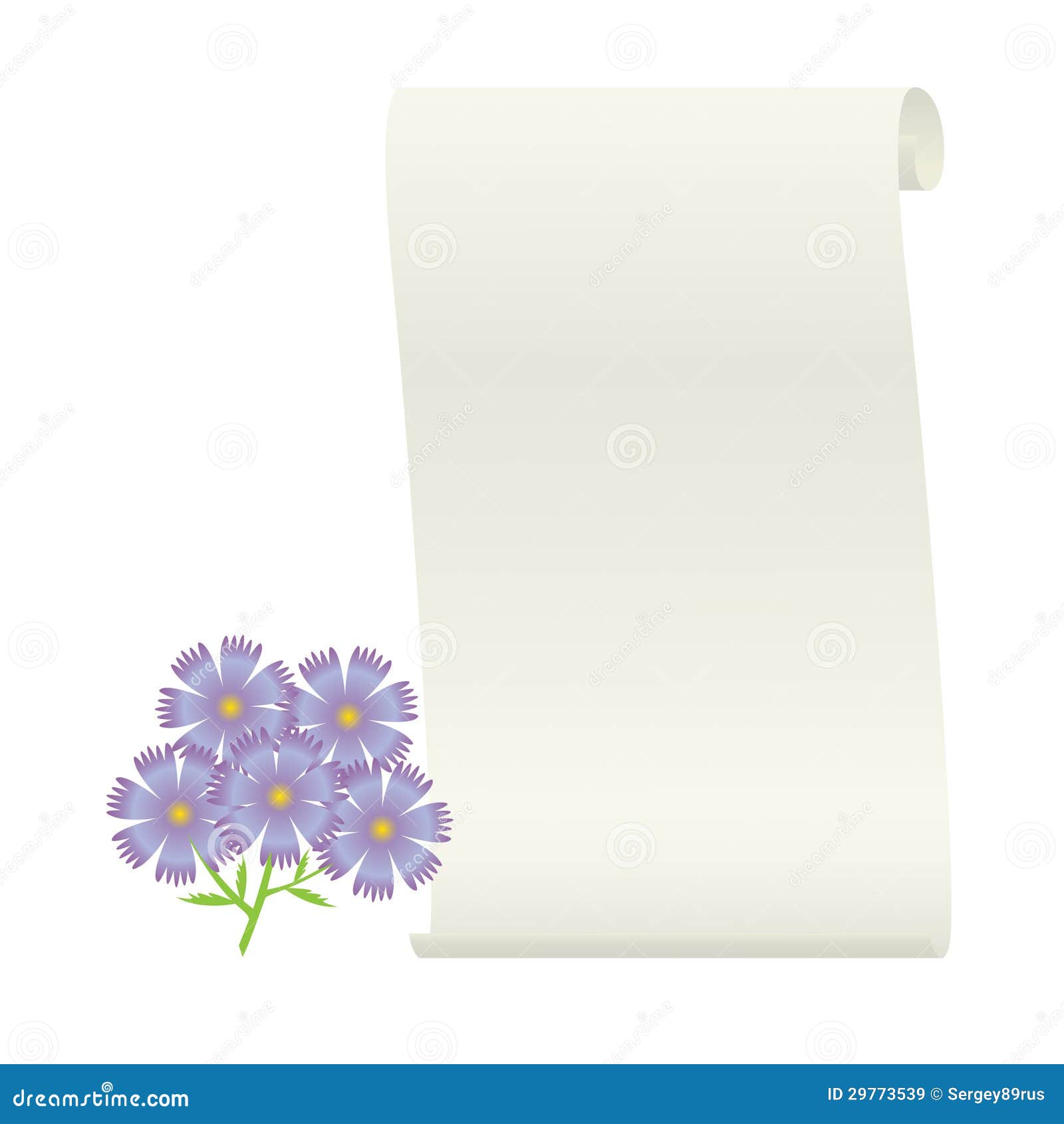 Flower and scroll. stock vector. Illustration of nature - 29773539