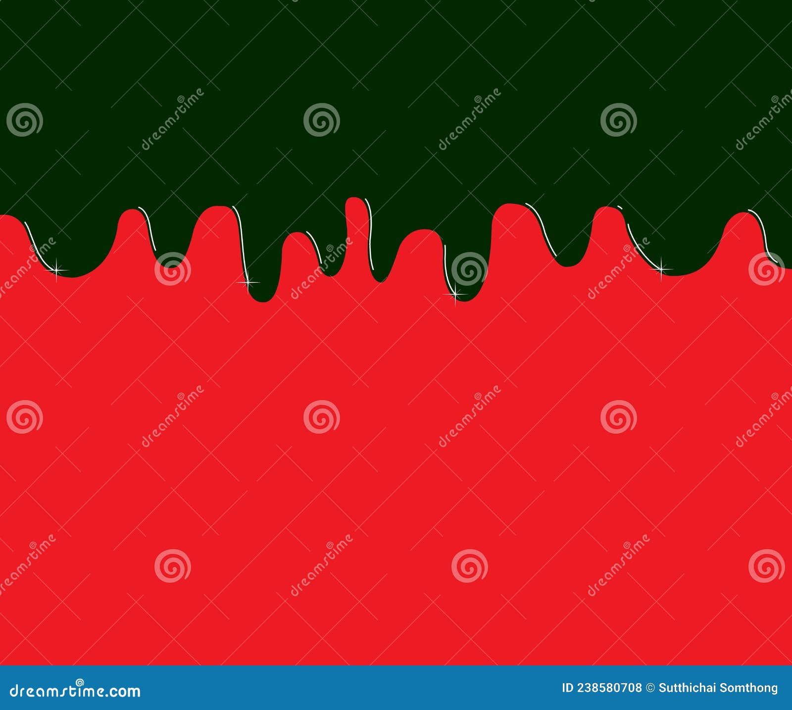 Illustration of Flowing Chocolate and Red Background. Stock Vector ...
