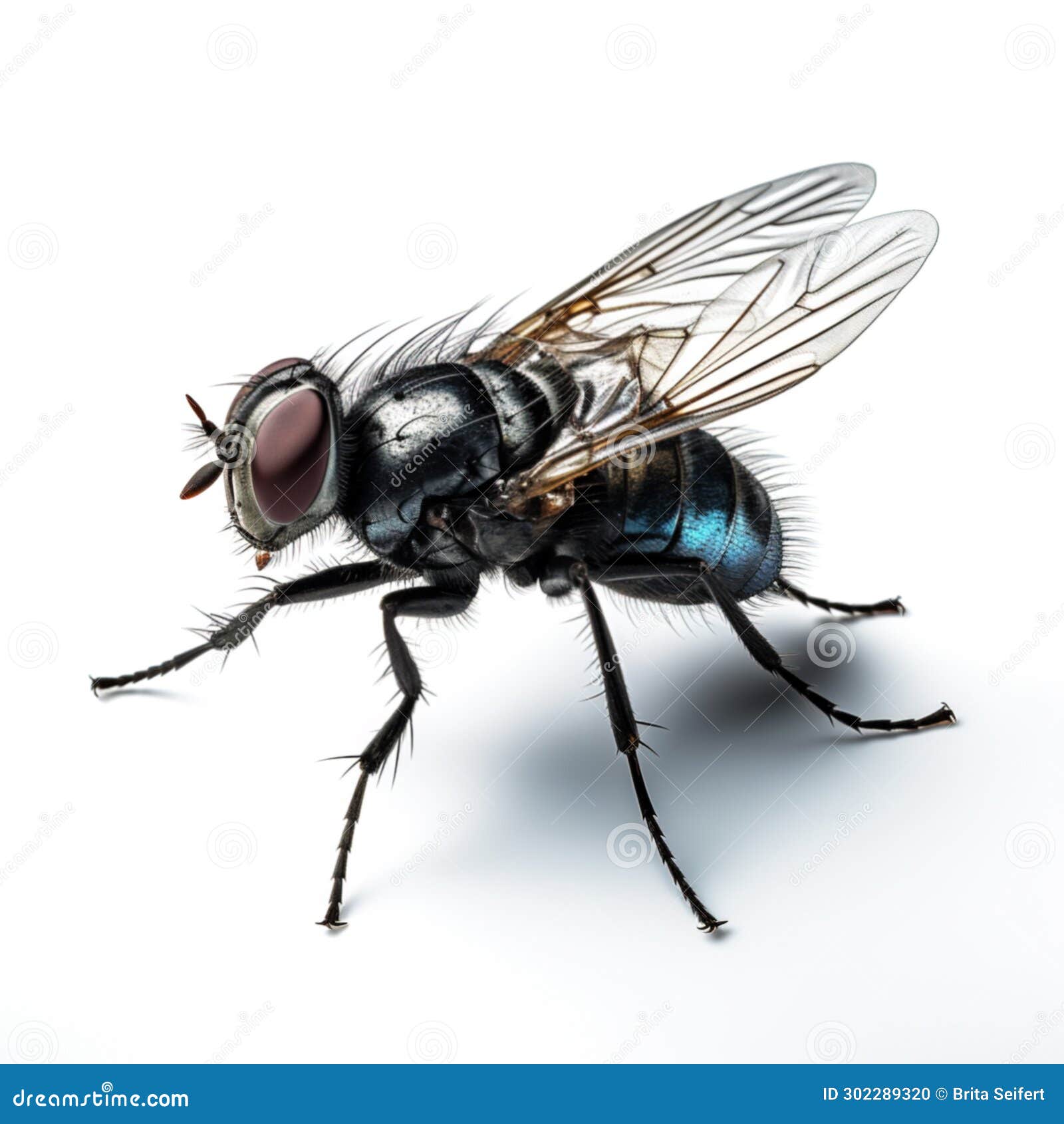 Illustration of a Fly on White Background Stock Illustration ...