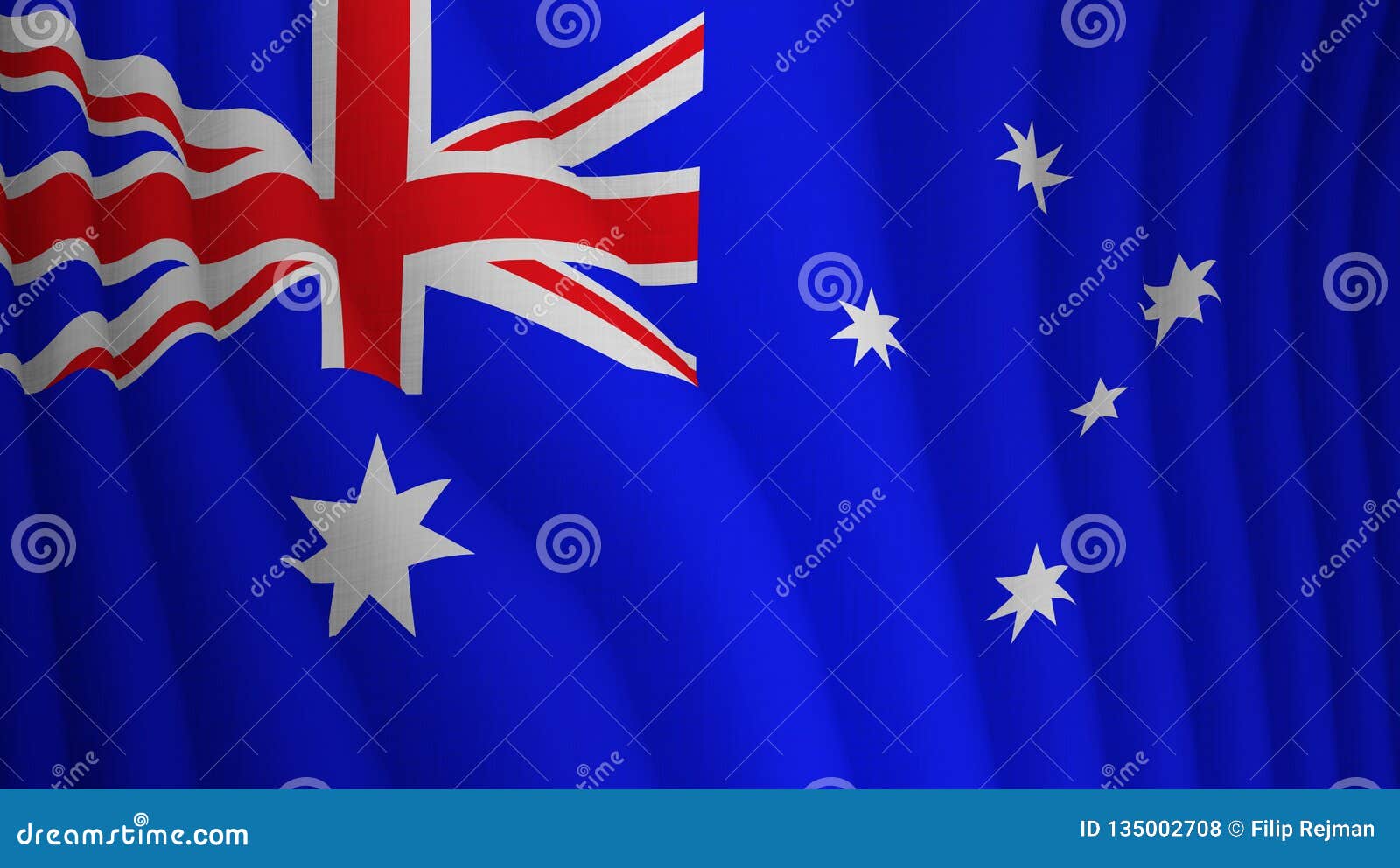 Illustration of a Flying Australian Flag Stock Illustration ...