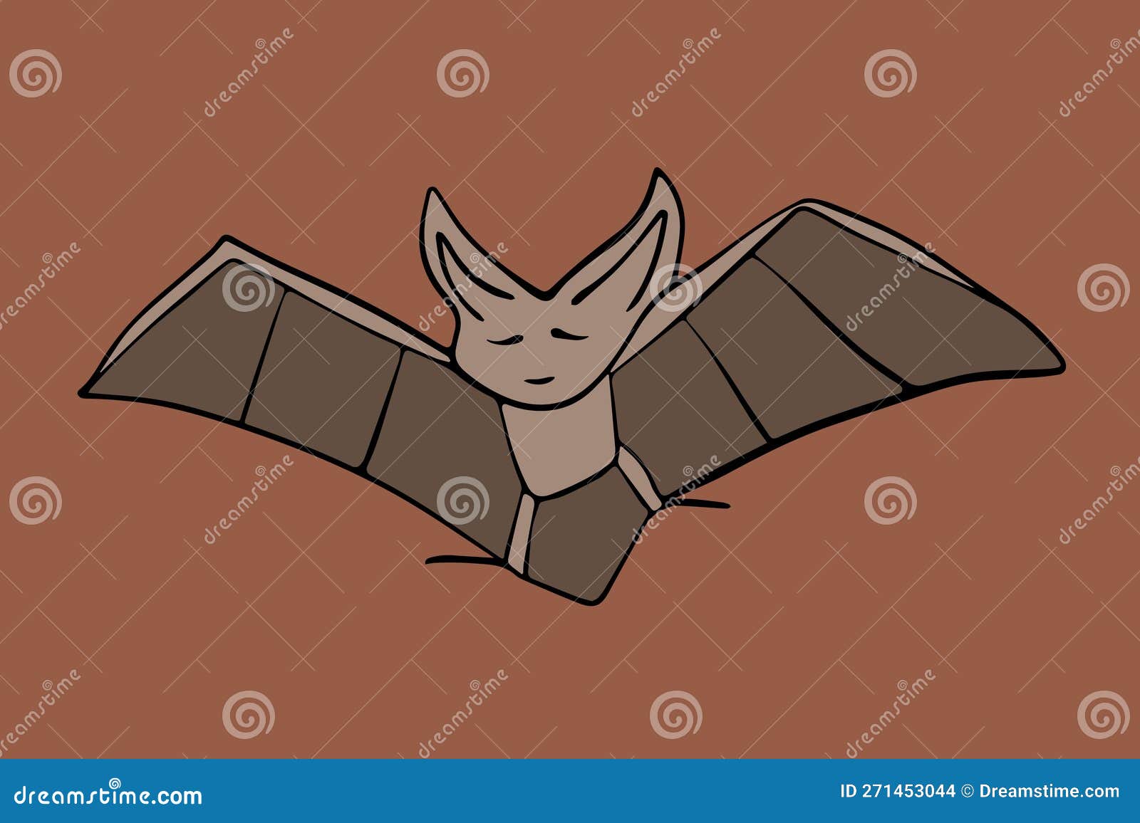 Illustration of a Flying Bat. Stock Vector - Illustration of limb ...