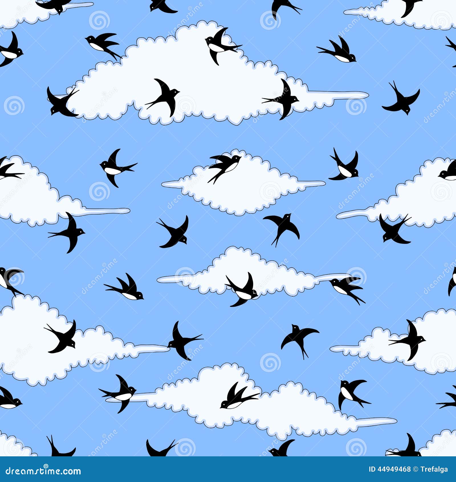 Flying Birds In The Sky Clipart