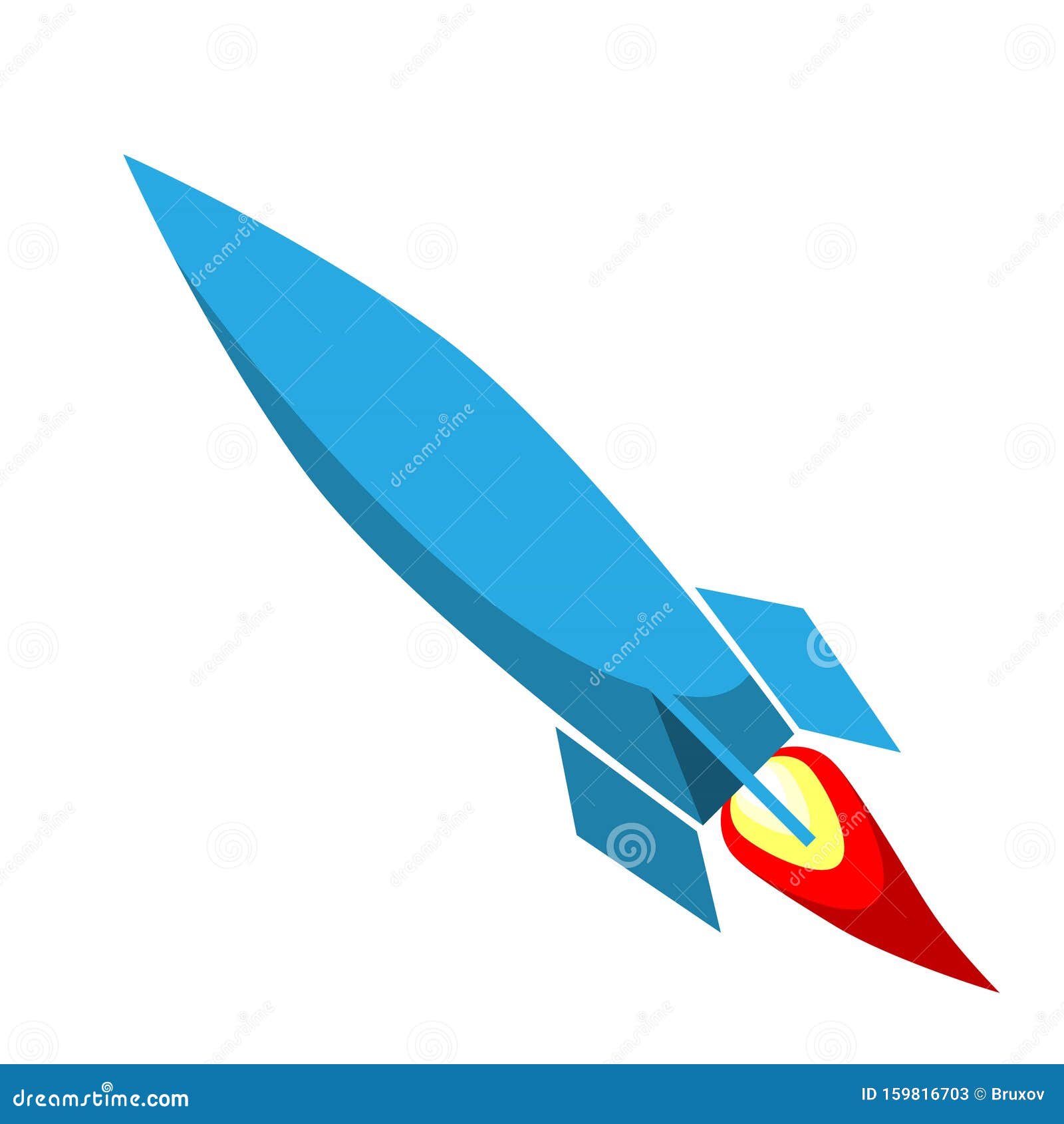 Blue Rocket Royalty-Free Cartoon | CartoonDealer.com #26603387