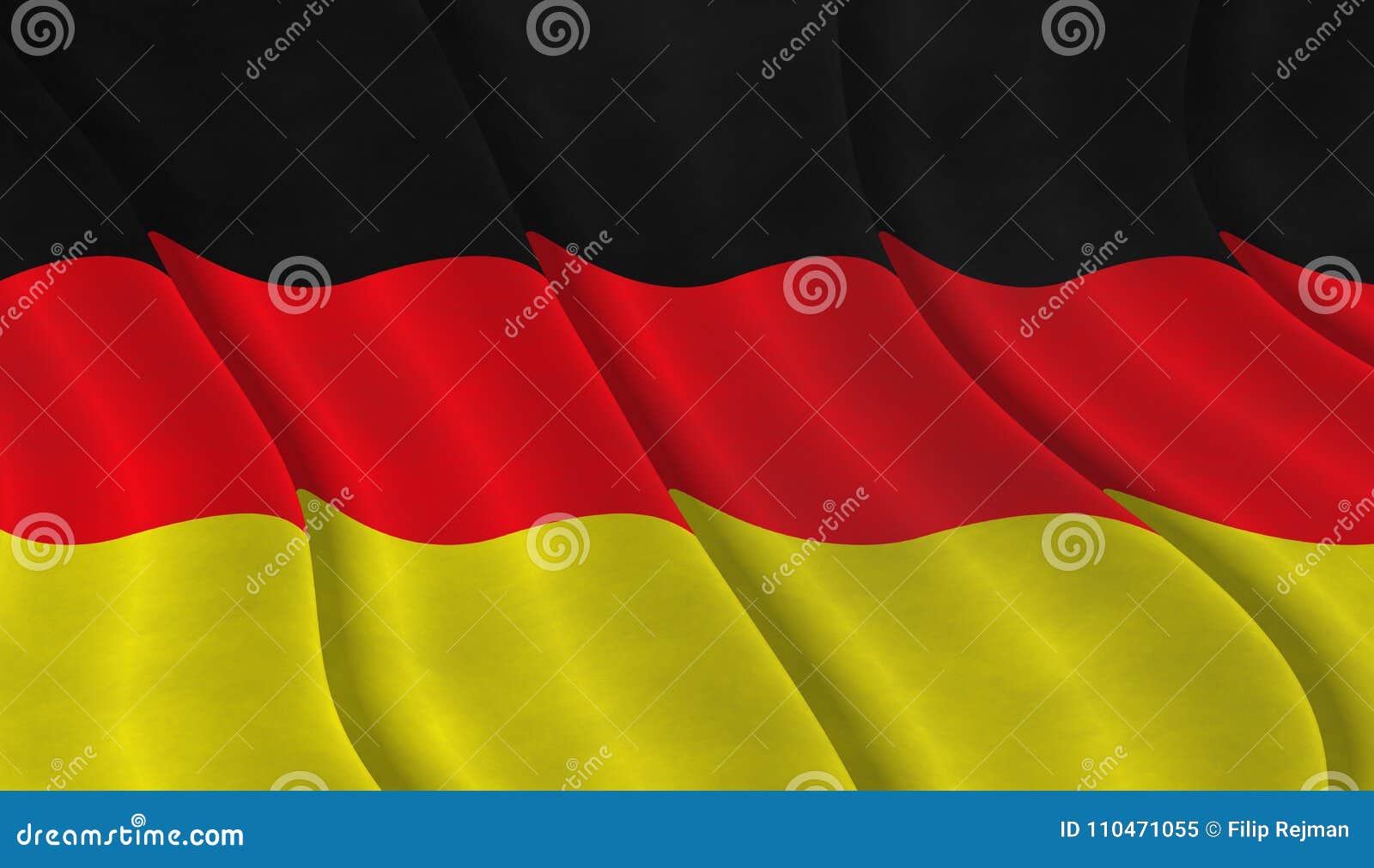 Illustration of a Flying German Flag Stock Illustration - Illustration ...