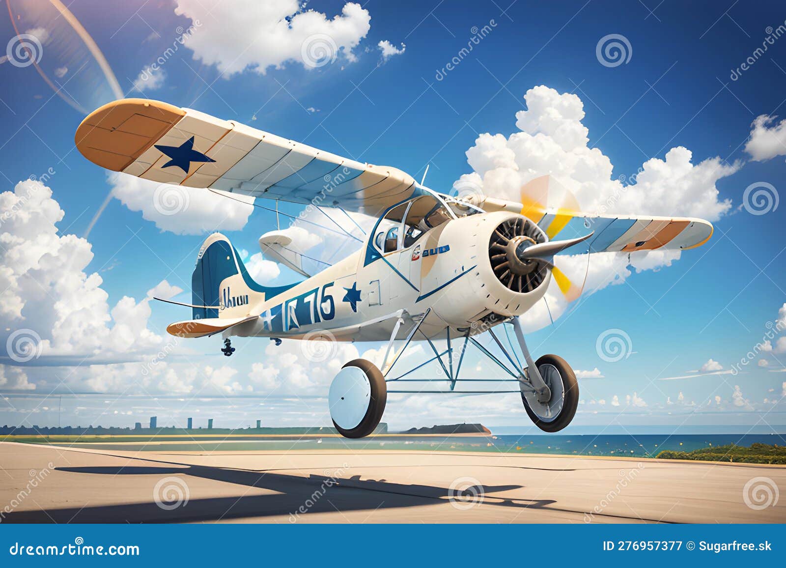 Illustration of Flying Plane. Transportation Concept Image Stock ...