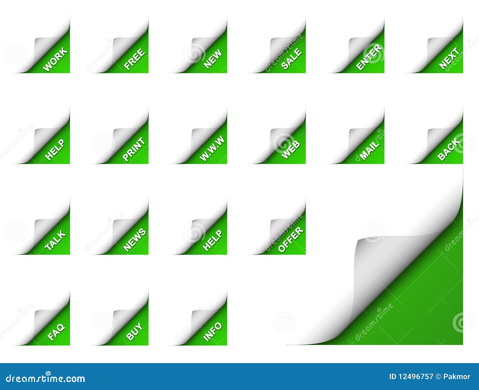 Illustration of a Folded Paper Corners Stock Illustration ...