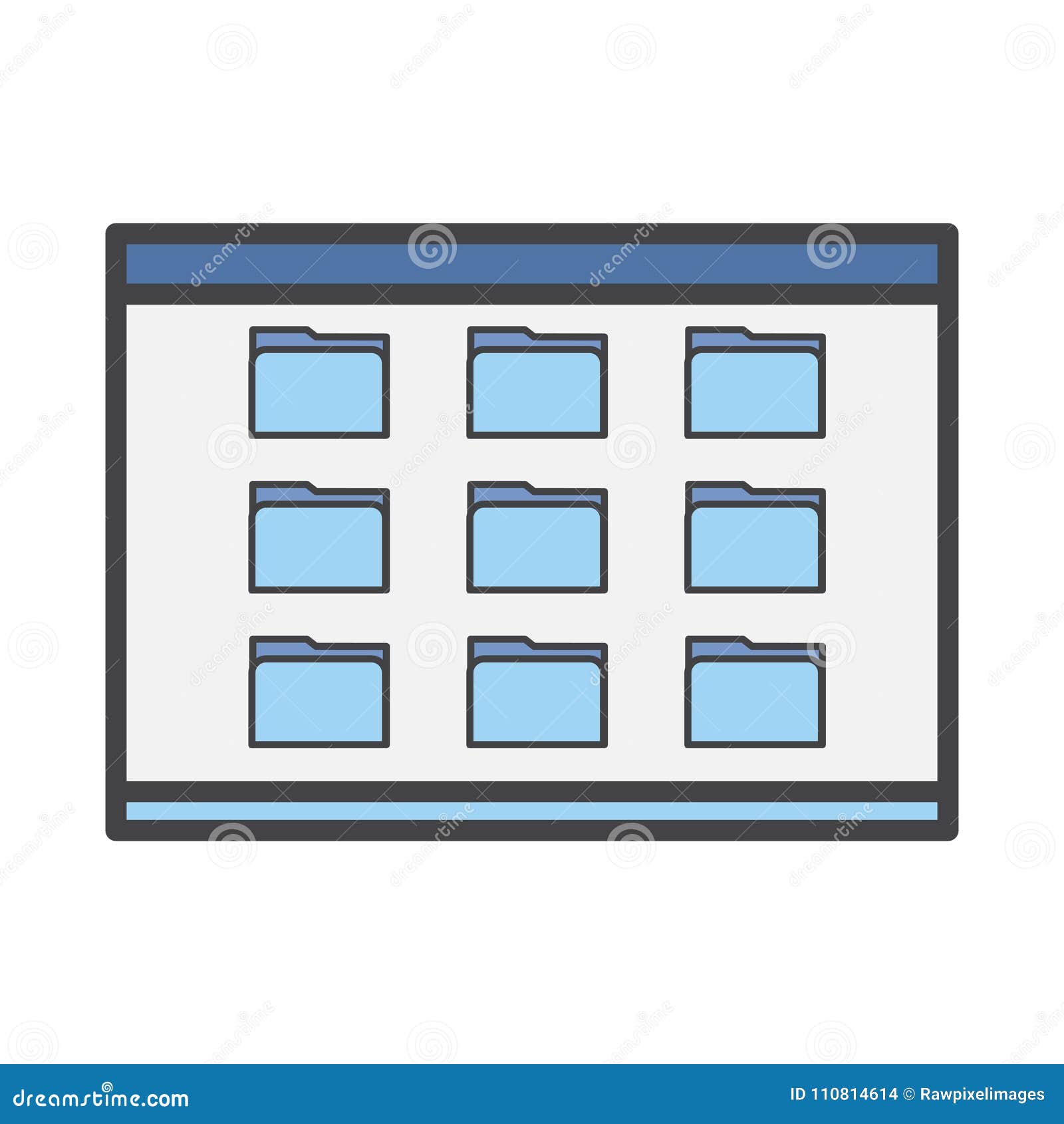 File Manager Folder Icon Vector | CartoonDealer.com #190516739