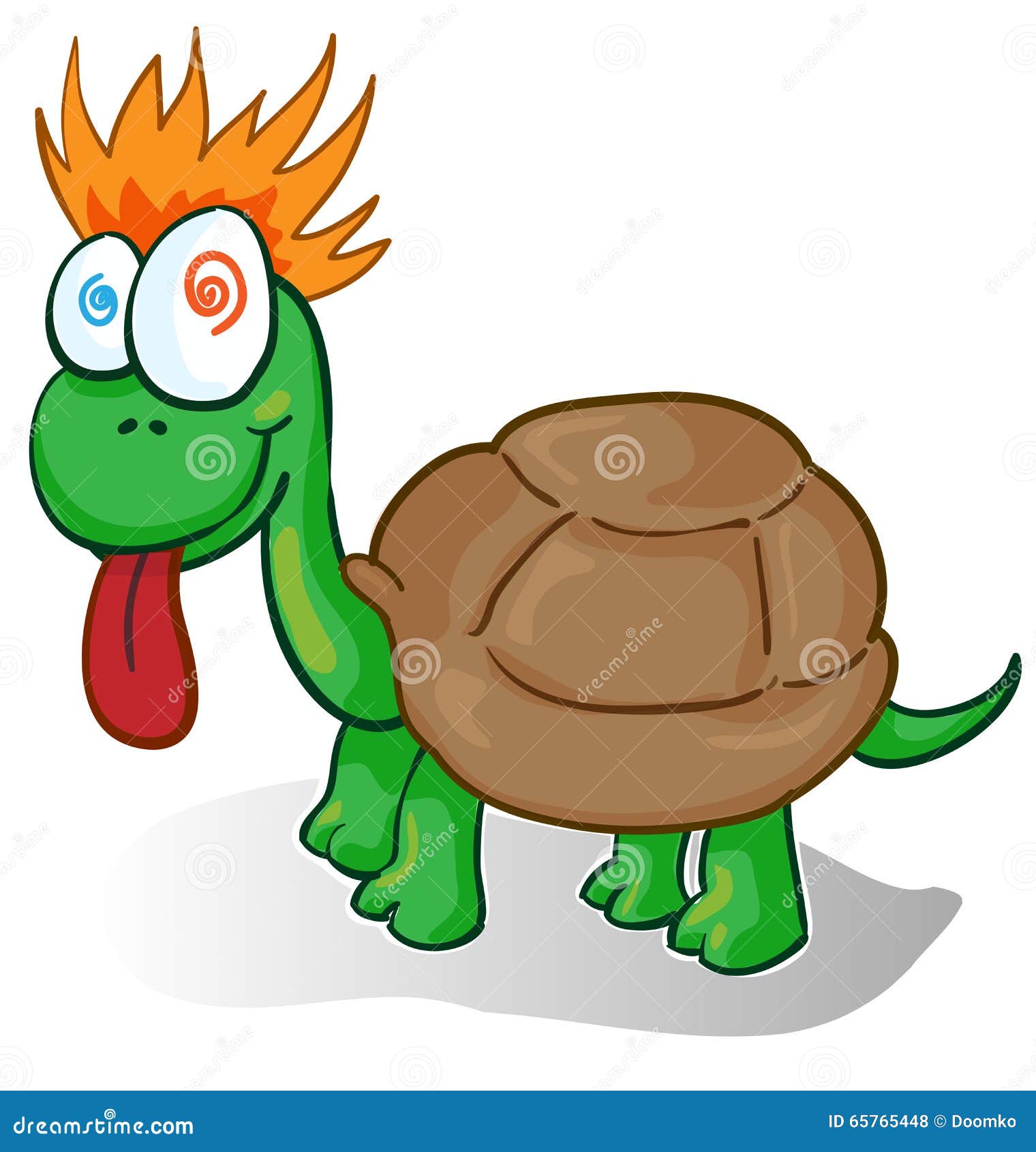 Illustration of a Foolish Cartoon Turtle Stock Vector - Illustration of ...