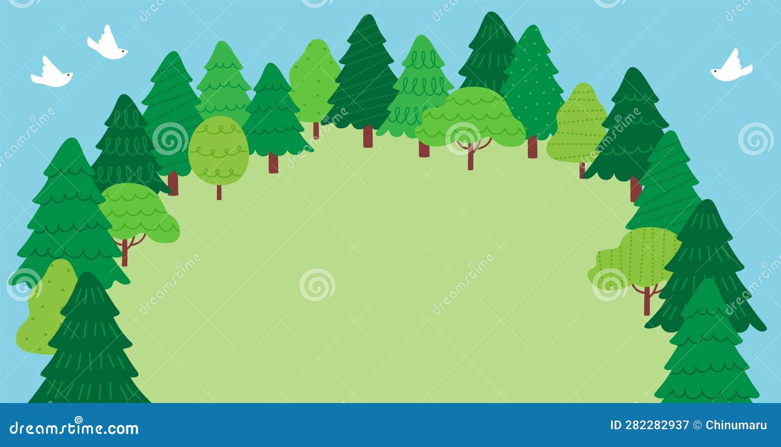 Illustration of a Forest Square Stock Vector - Illustration of copy ...