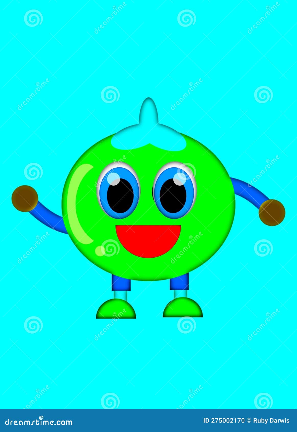 This is an Illustration in the Form of a Cute Cartoon Character Stock ...