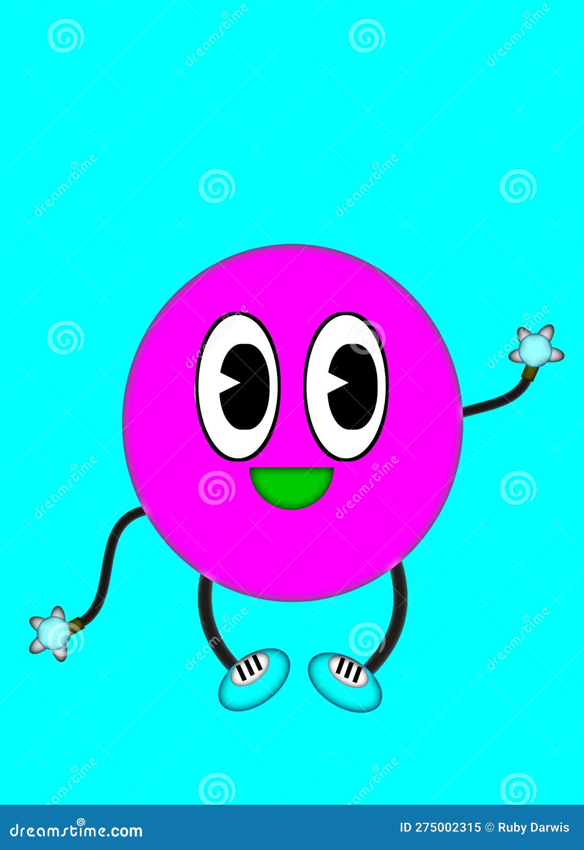 This is an Illustration in the Form of a Cute Cartoon Character Stock ...