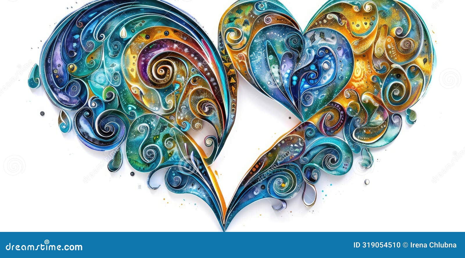 Illustration of Formed in Shape of Heart. Symbols of Love Stock ...