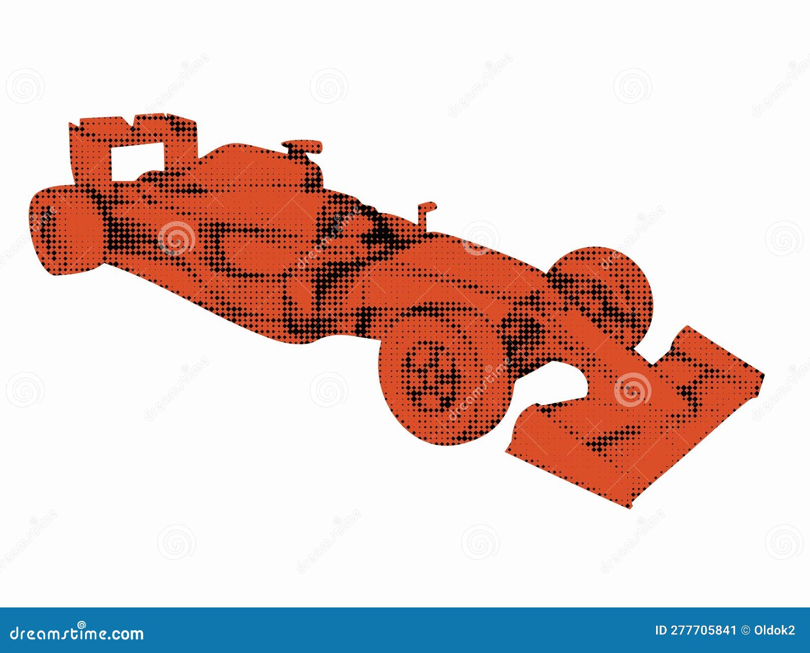 Formula One Racer. Vector Art Of Fast Racing Car. F1 Driver Competing ...