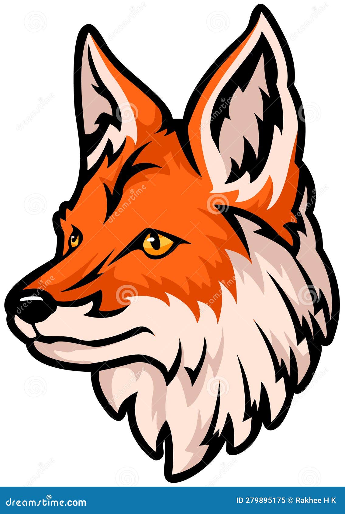 Fox Face Illustration. Wild. Forest. Vector Stock Vector - Illustration ...