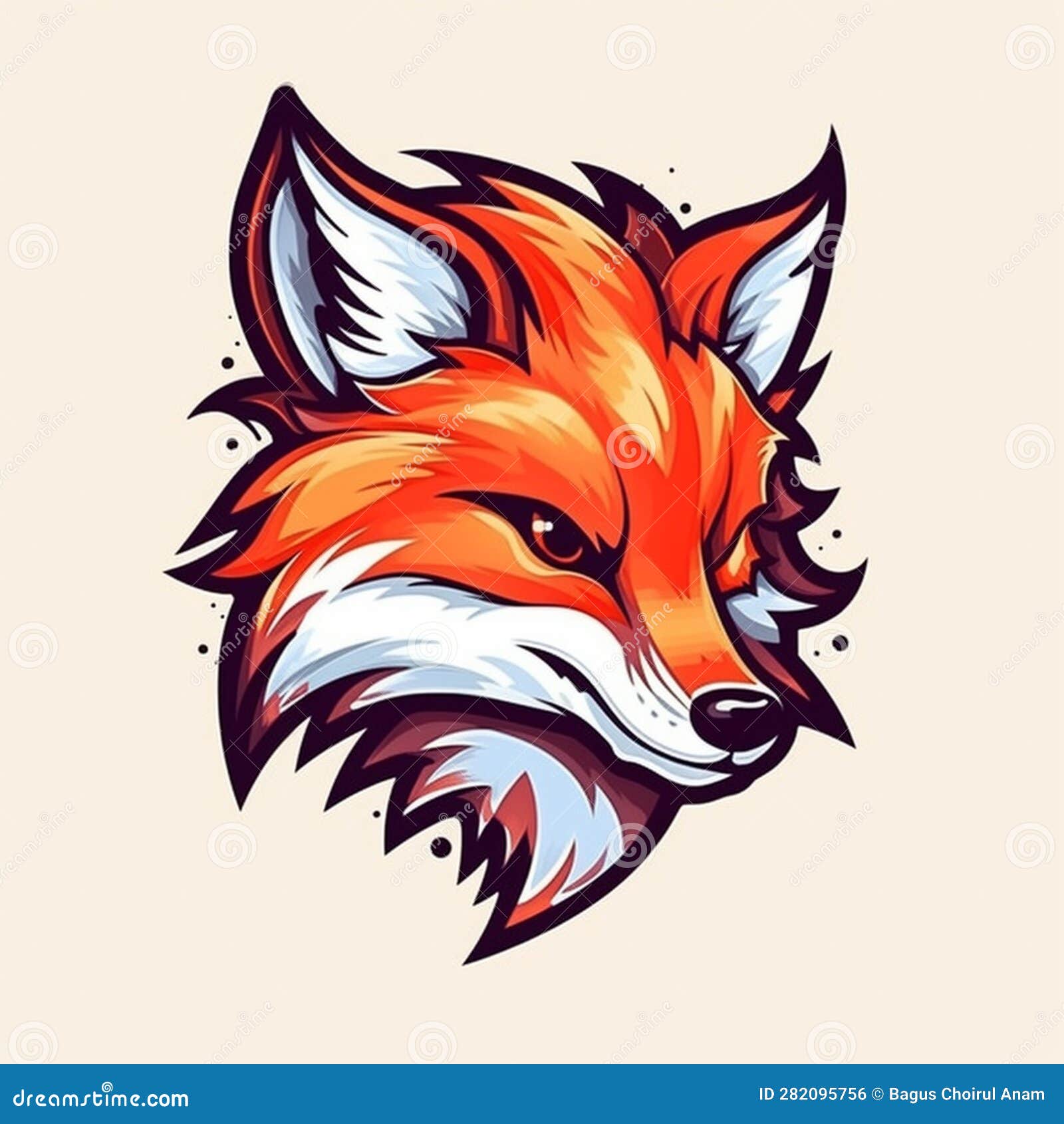 Illustration of the Fox Gaming Logo Stock Illustration - Illustration ...